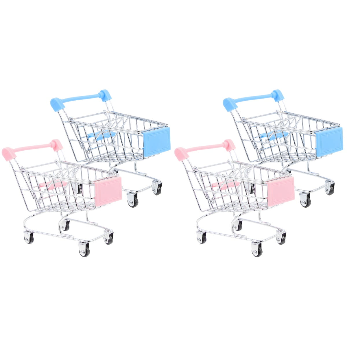 4 Pcs Children's Shopping Trolley Trolleys Kids Storage Container ...