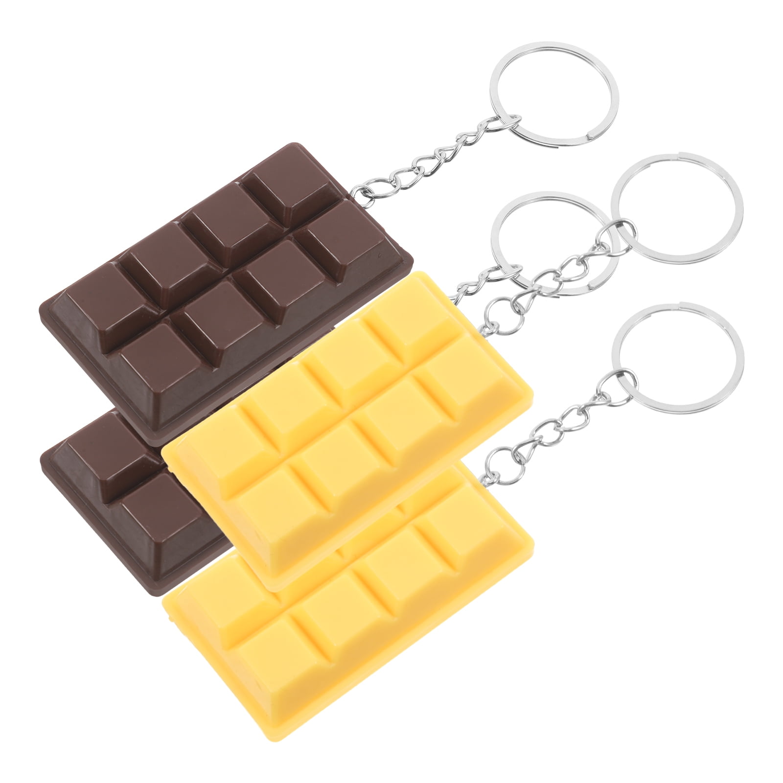 4 Pcs Chocolate Keychain Themed Gifts Realistic Accessories Lovers ...