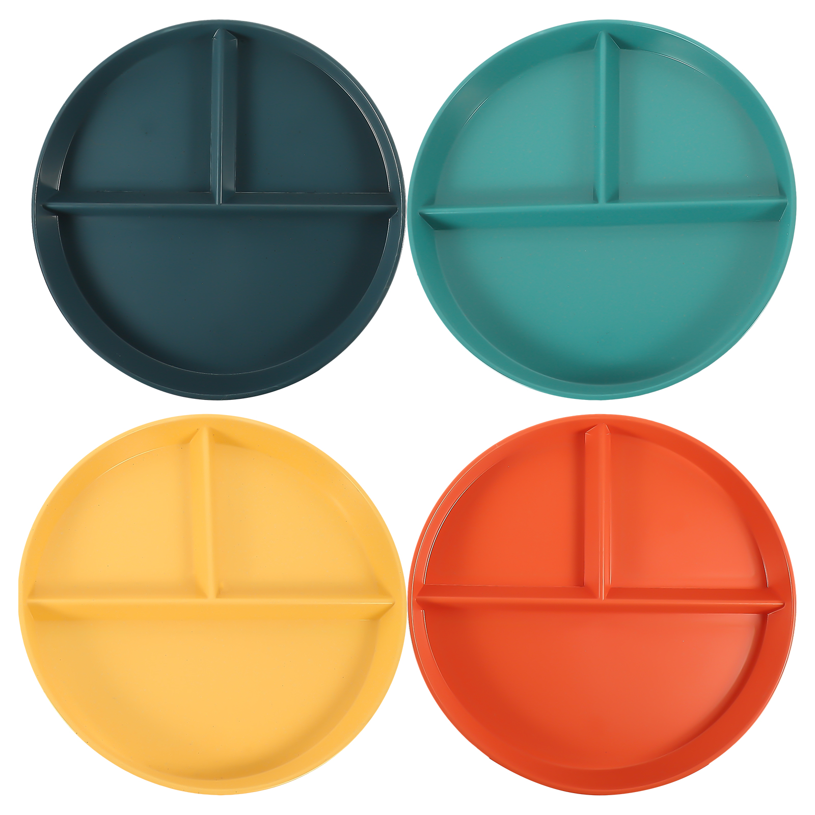 4 Pcs Chrismas Gifts Christmas Divided Plate Portion Plates for Adults ...