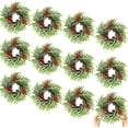 4 Pcs Christmas 10 Inch Artificial DIY Faux Plain Wreaths Front Door ...