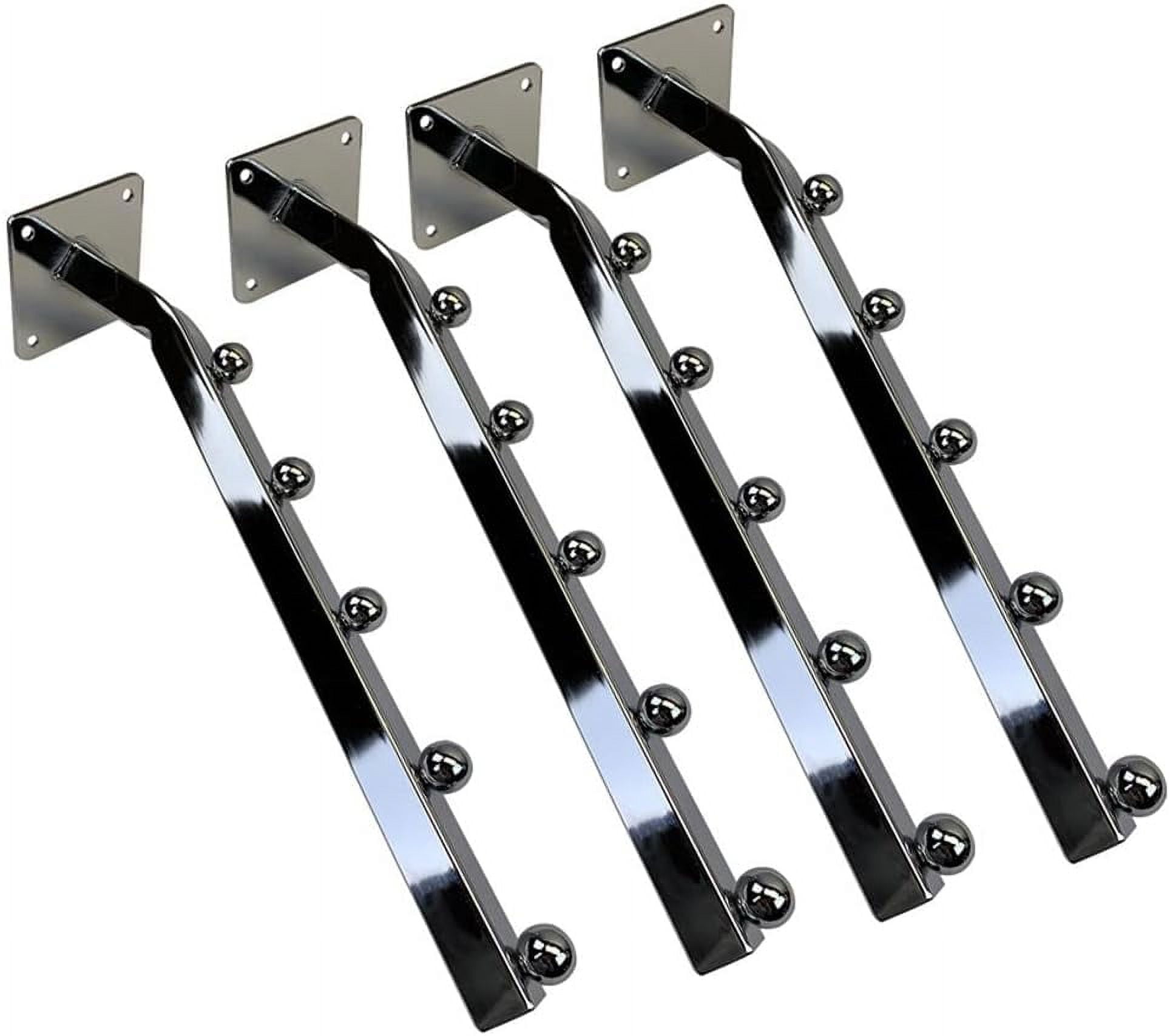 4 Pcs Chrome 5- 14'' Waterfall Faceout Wall Mounted Square Tube Display ...