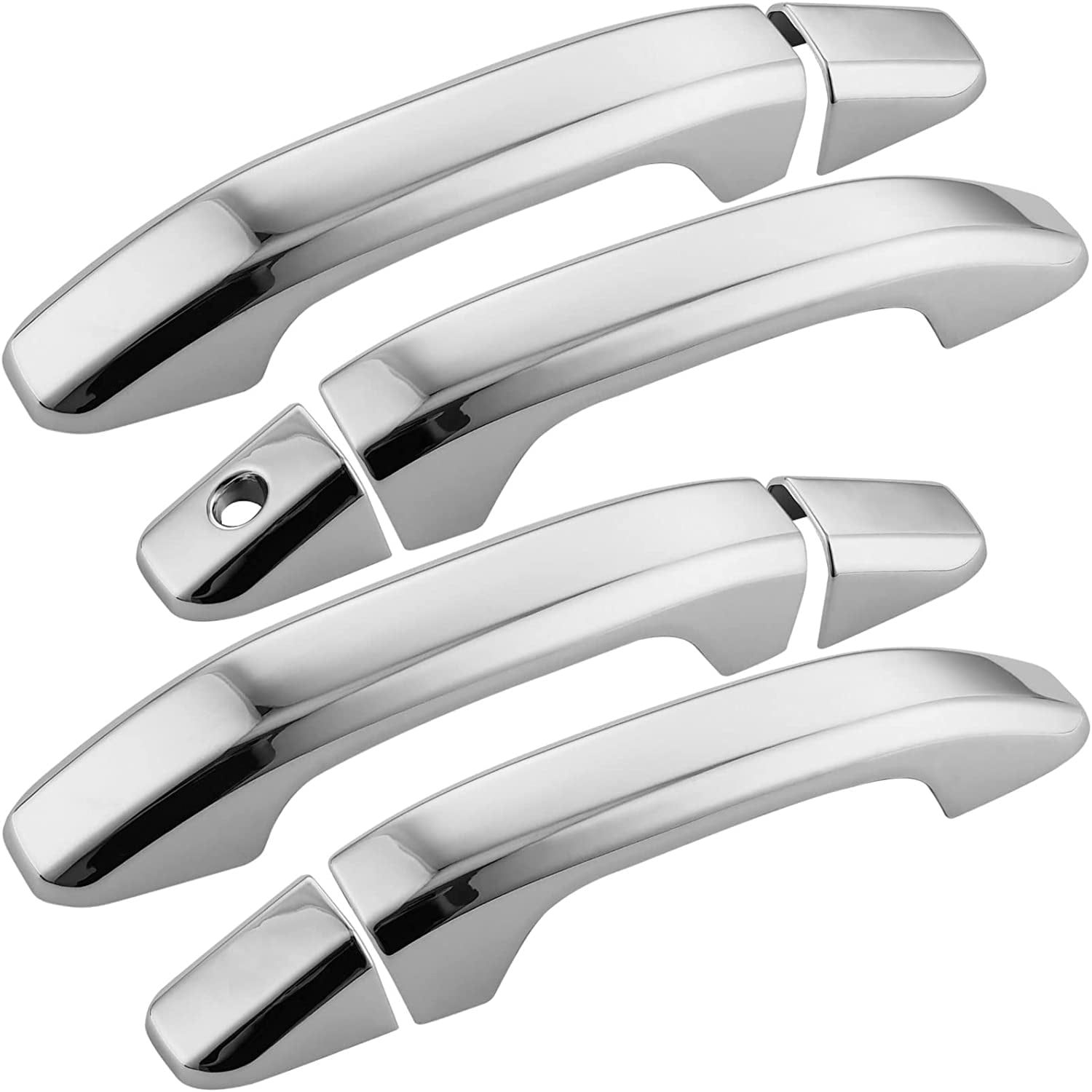 4 Pcs Chrome Exterior Door Handle Fits for Chevy Silverado 1500 2500HD ...
