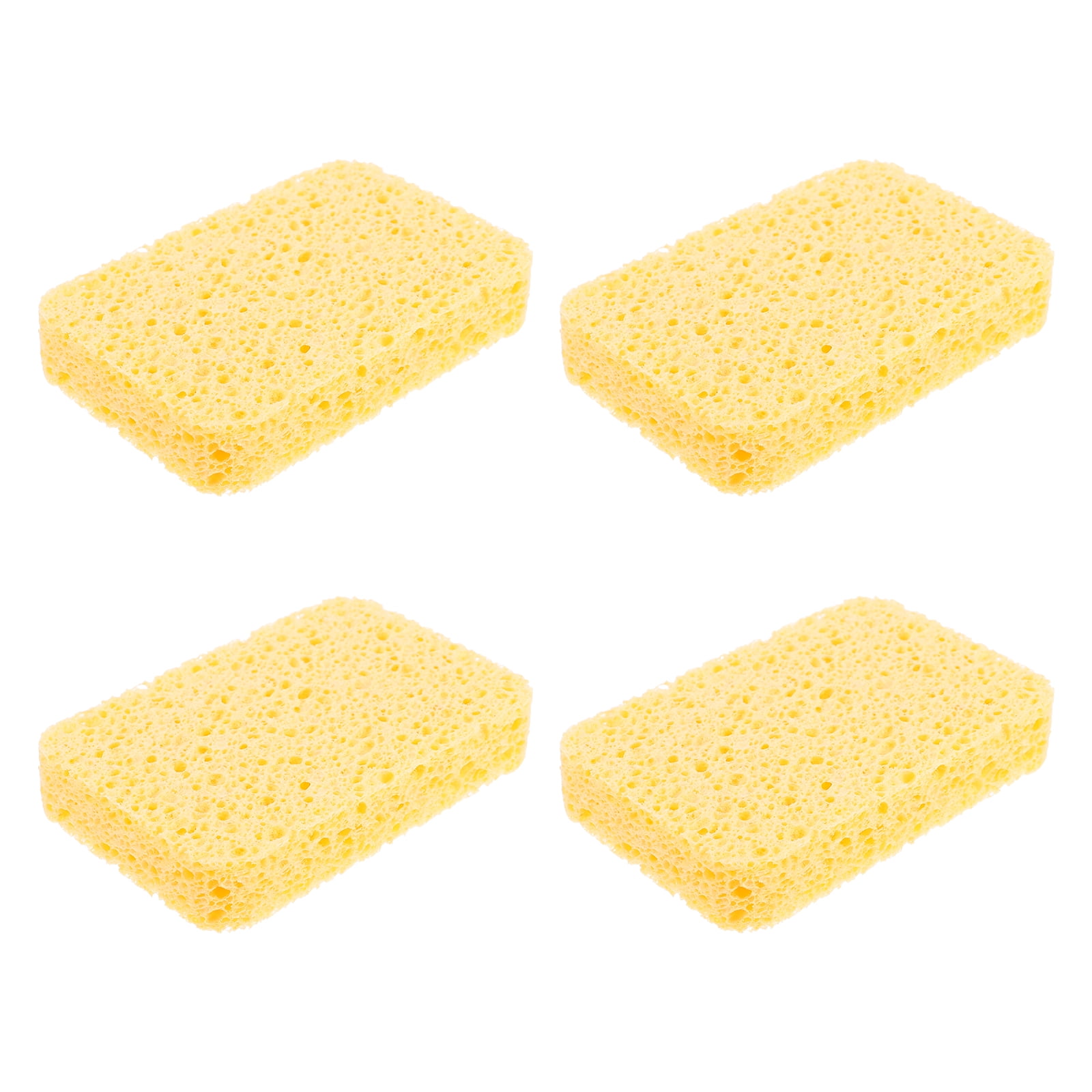 4 Pcs Cleaning Sponge Floor Cleaner Wood Pulp Cotton Sponges Tableware ...