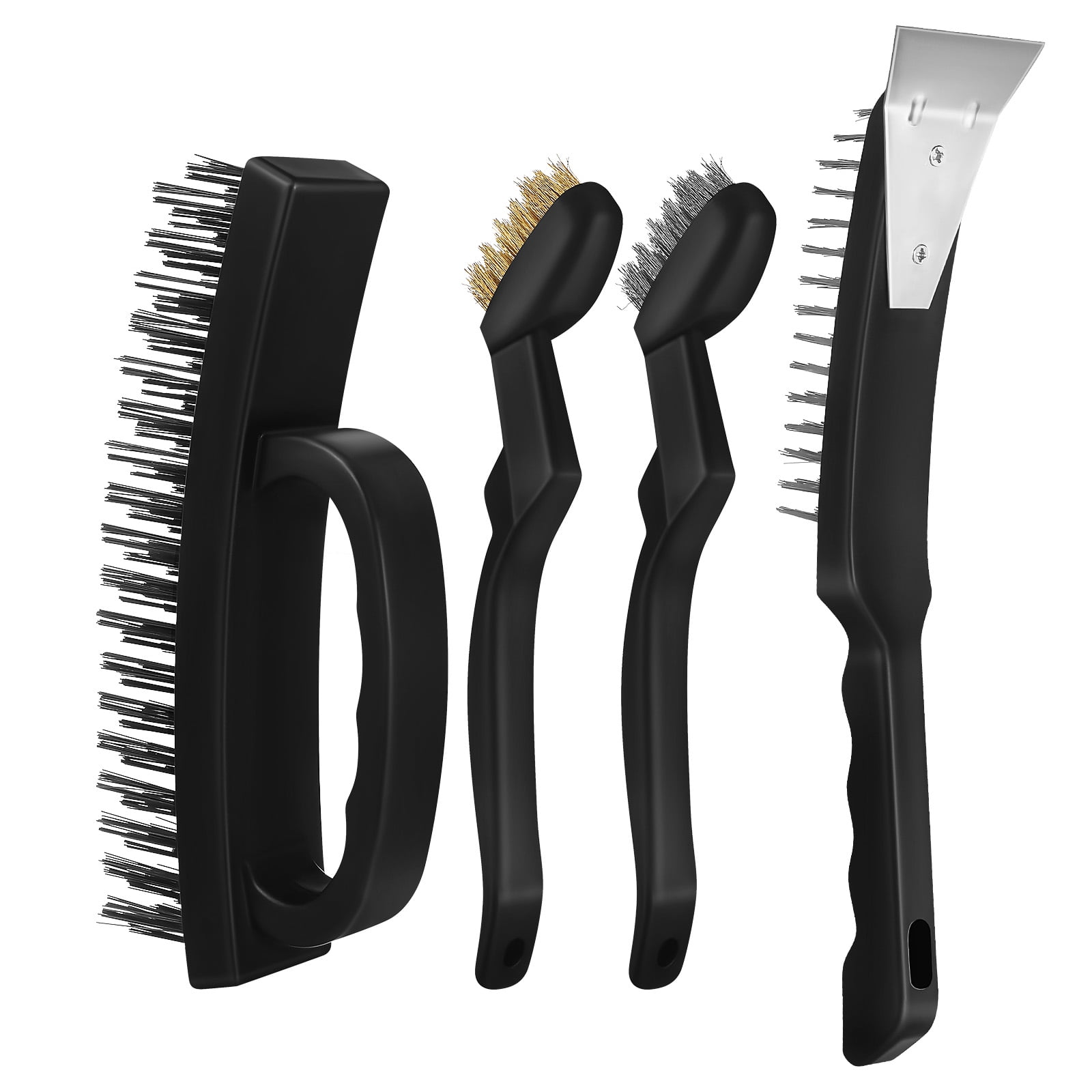 4 Pcs Cleaning and Rust Removal Industrial Brush Steel Brushes For ...