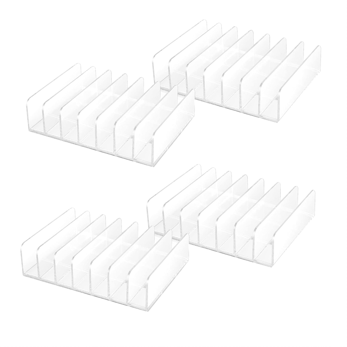 4 Pcs Clear Acrylic CD Holder with Tackable DVD Display Rack Storage ...