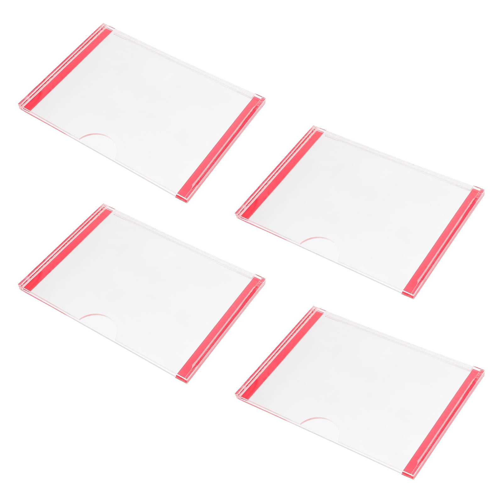 4-Pack Clear Door Sign Holders with Wall Adhesive, Durable Door Sign ...