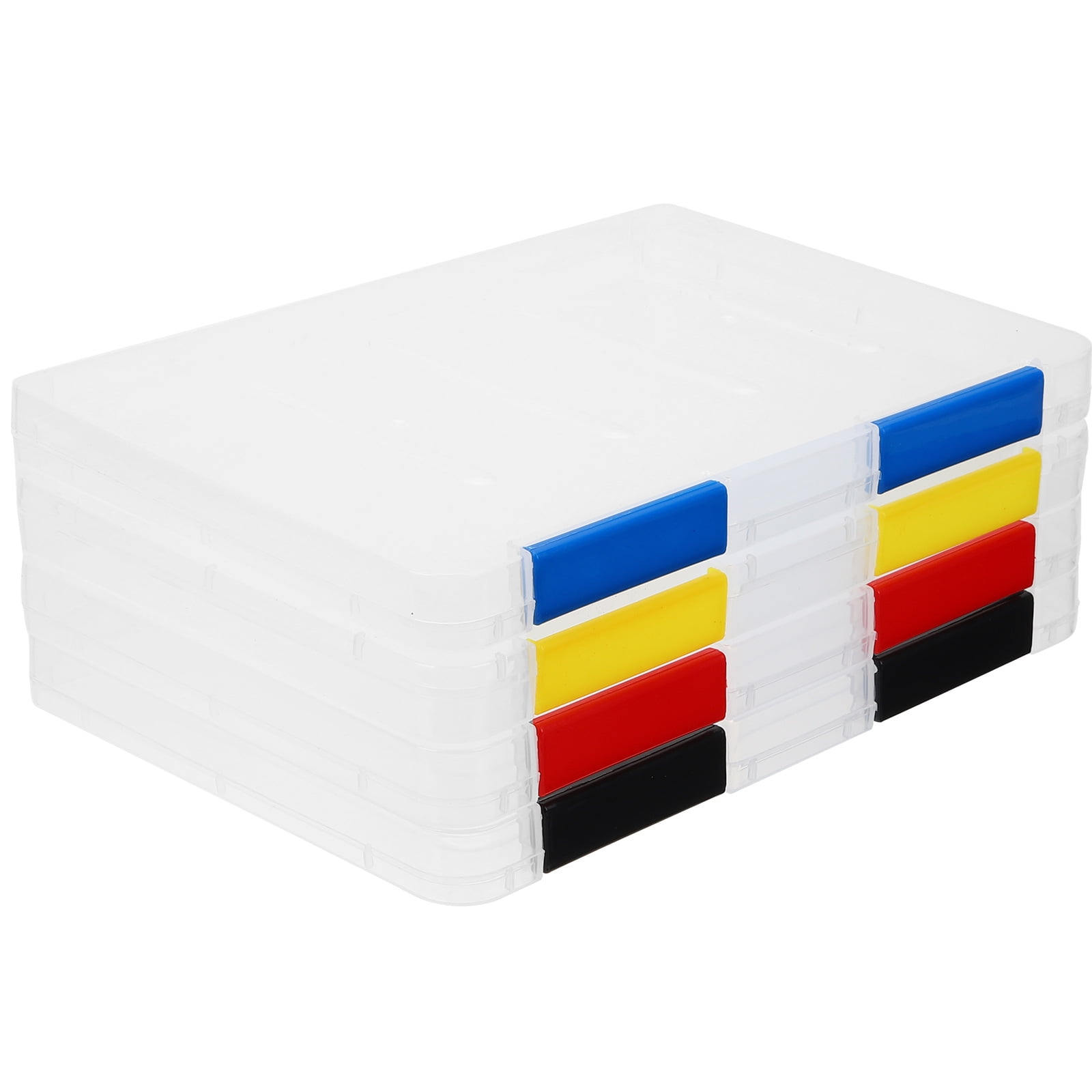 4 Pcs Plastic File Boxes for Document Storage, Magazine Organizer ...