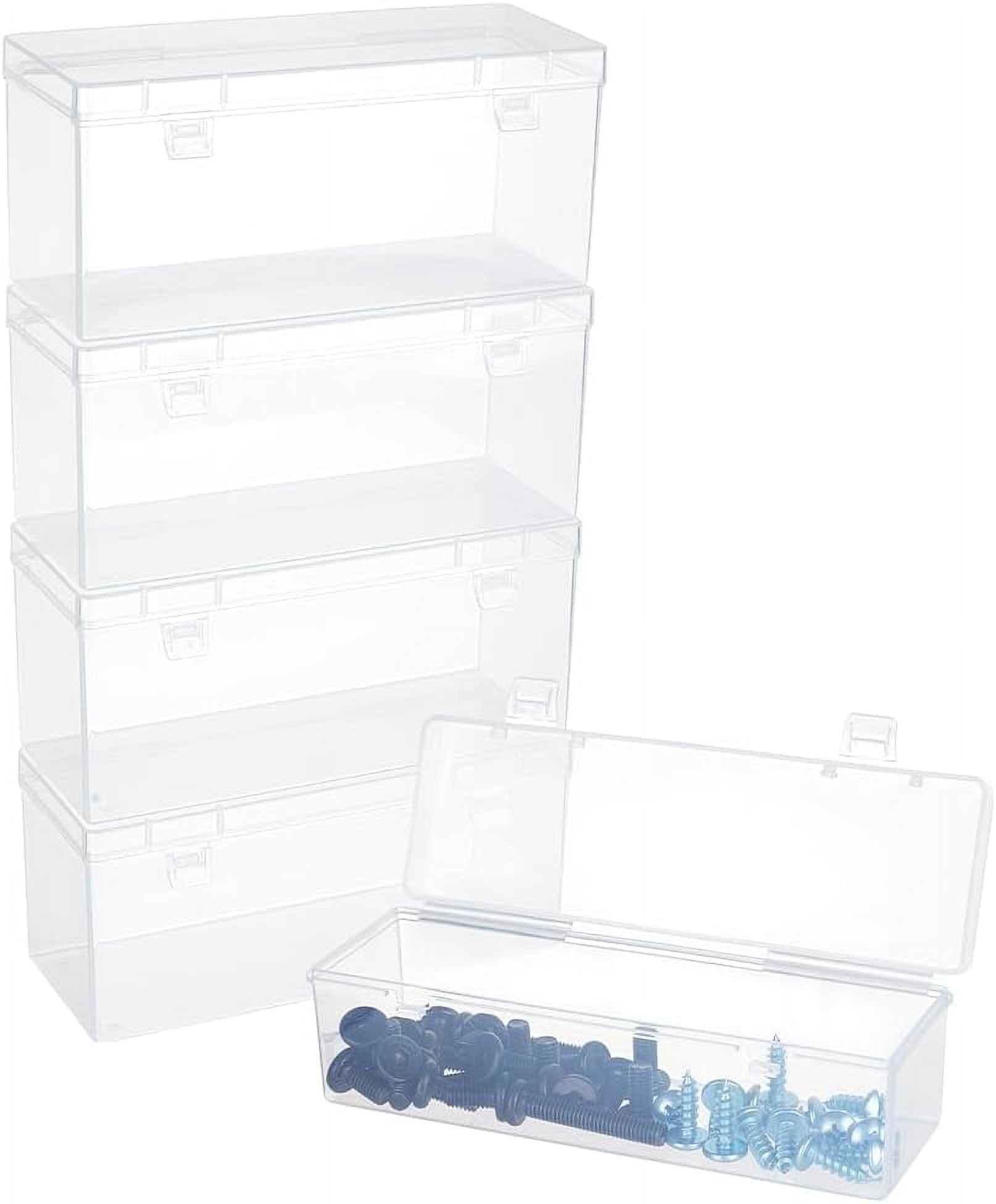 4 Pcs Clear Plastic Storage Box Rectangle Containers Large Box Case ...