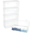 4 Pcs Clear Plastic Storage Box Rectangle Containers Large Box Case ...