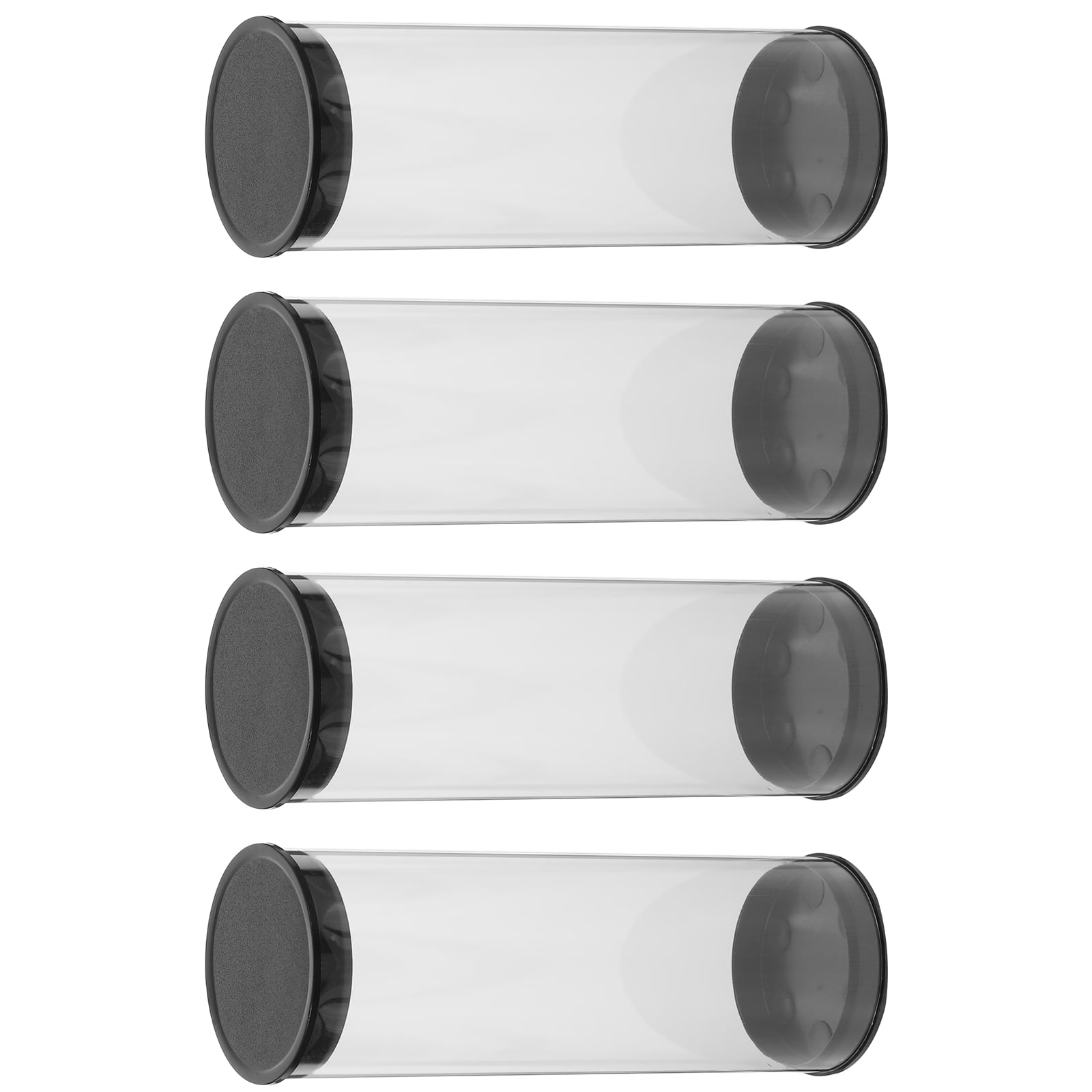 4 Pcs Clear Plastic Tube Tubes with Caps Golf Valuables Pouch Ball ...