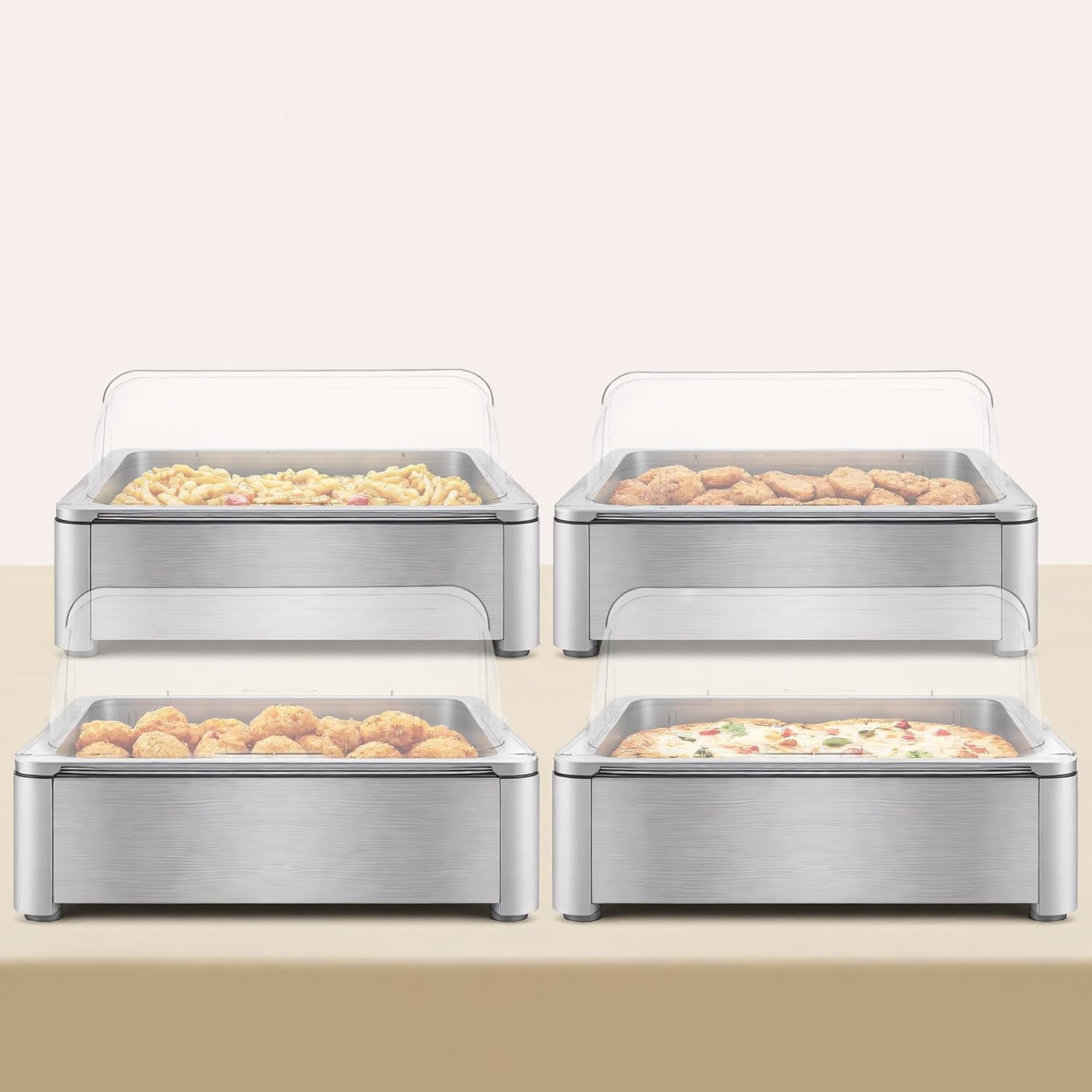 4 Pcs Clear Roll Top Covers, 21.06 * 13 * 7.08In 1/1 Roll Top Display ...