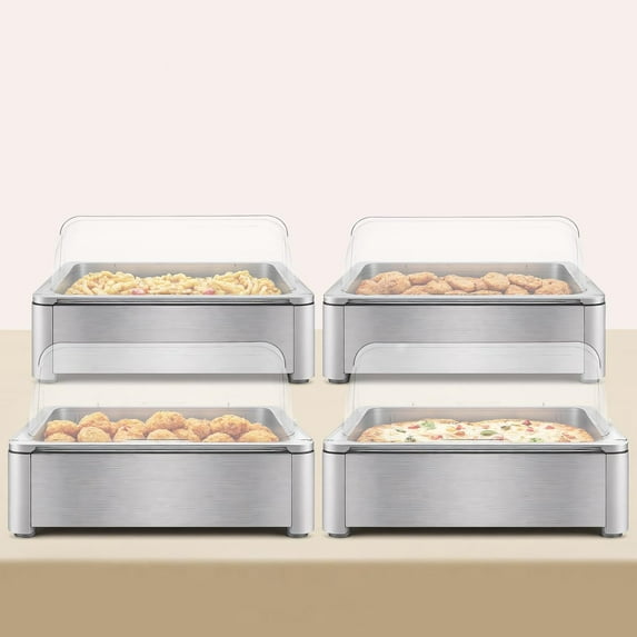 4 Pcs Clear Roll Top Covers, 21.06 * 13 * 7.08In 1/1 Roll Top Display ...