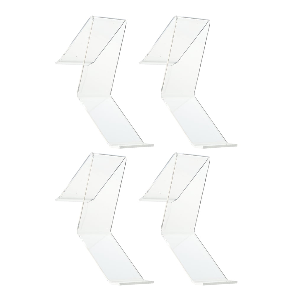 4 Pcs Clear Shoe Display Stand Rack Entrance Foldable White - Walmart.com