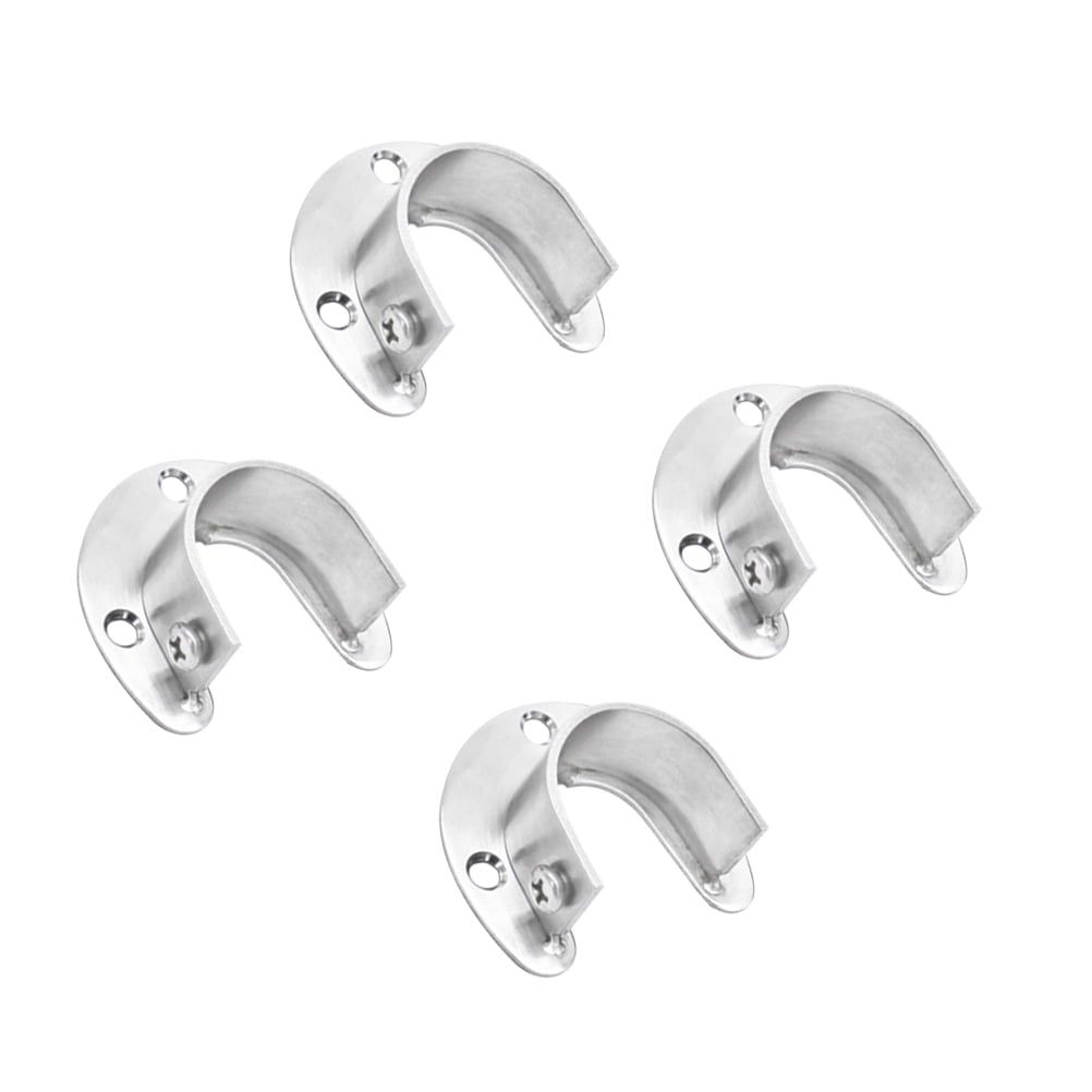 4 Pcs Closet Rod Bracket Hanging Rod Holder Wardrobe Tube Hanging Rod ...