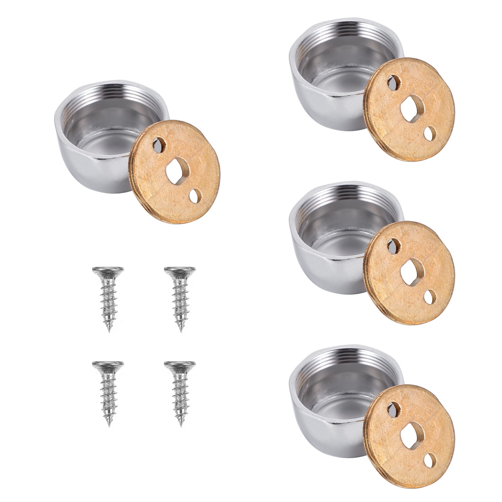 4 Pcs Clothes Pole Base Flange Rod Socket Hanging Object Holder Rod ...