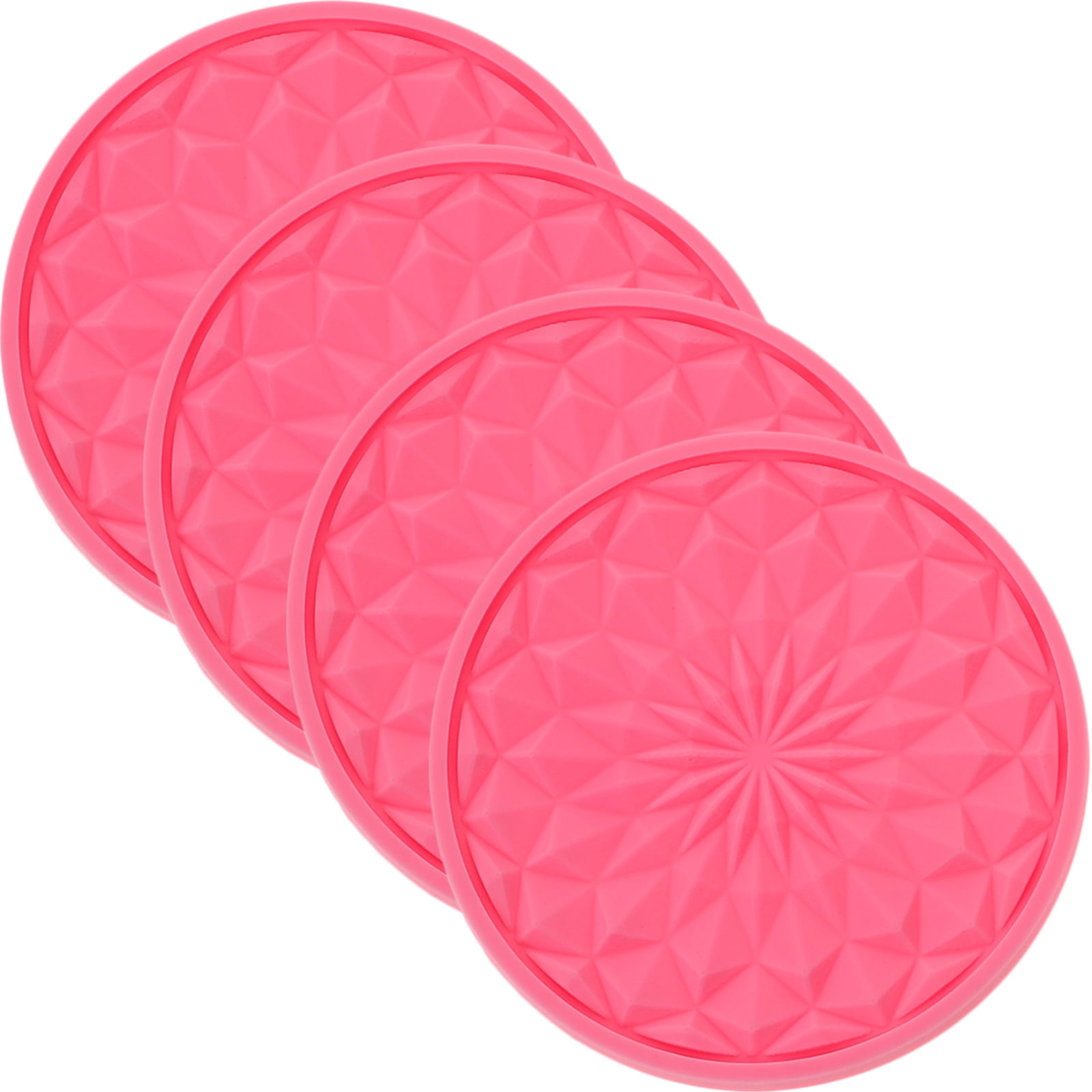 4 Pcs Coasters for Cars Drink Non-slip Tumblers Vehicle Cup Mat Pink ...