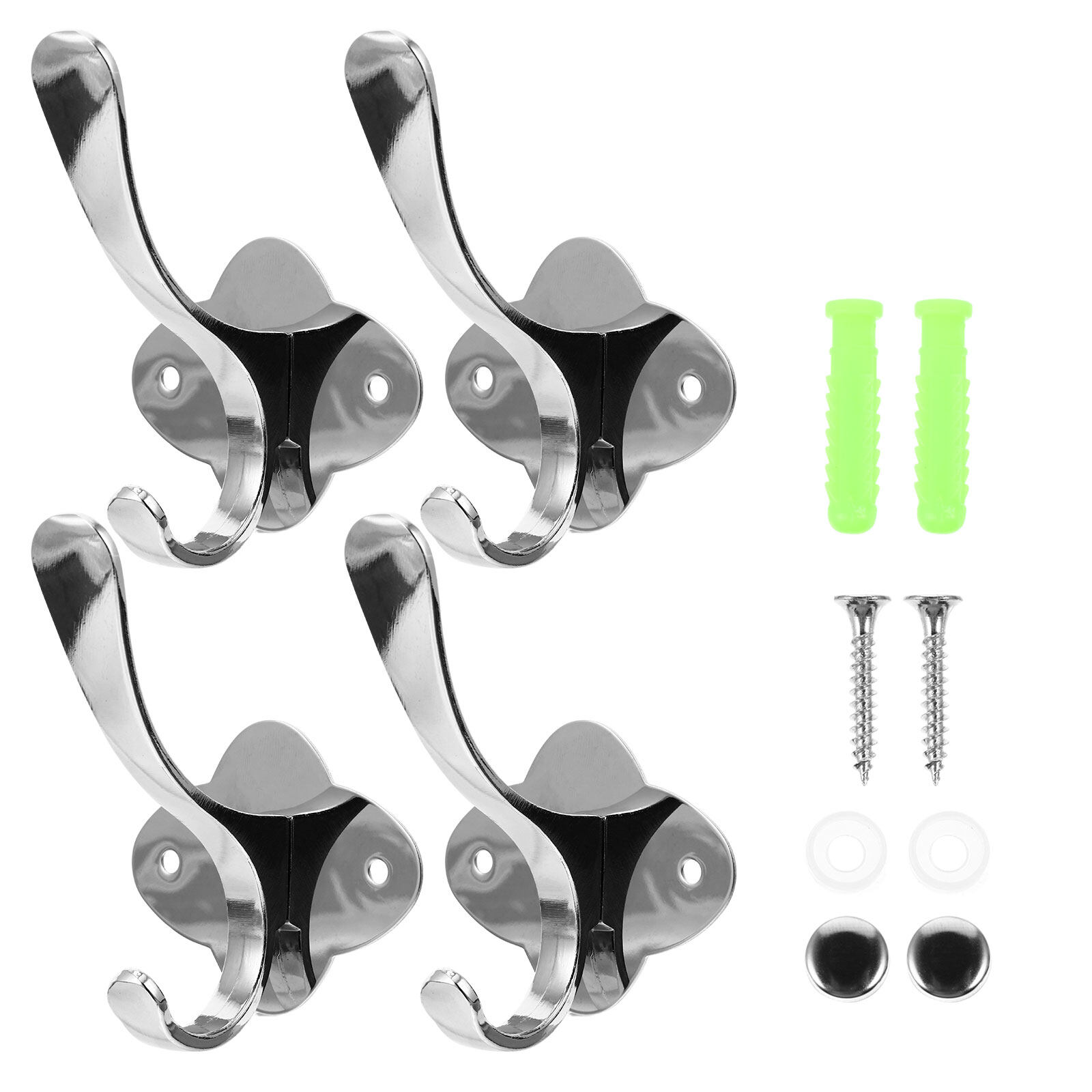 4 Pcs Coat Hook Wall Mounted Clothing Rack Entryway Heavy Duty Hooks ...