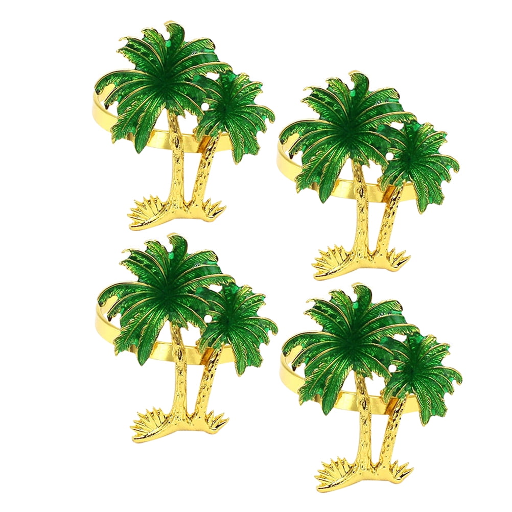 4 Pcs Coconut Ring Tree Coconut Napkin Rings 5.20X4.60X4.60CM Golden ...