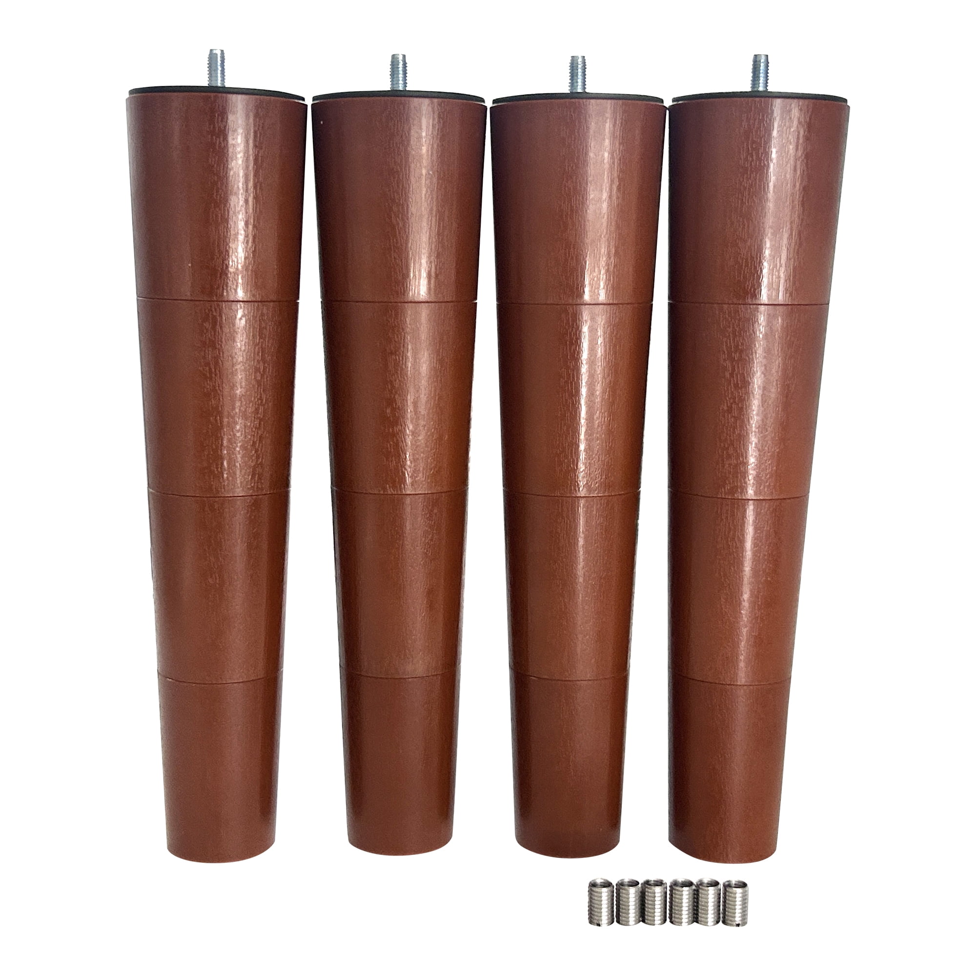 4 Pcs Coffee Adjustable Bed Base Frame Support Legs Compatible with M8 ...