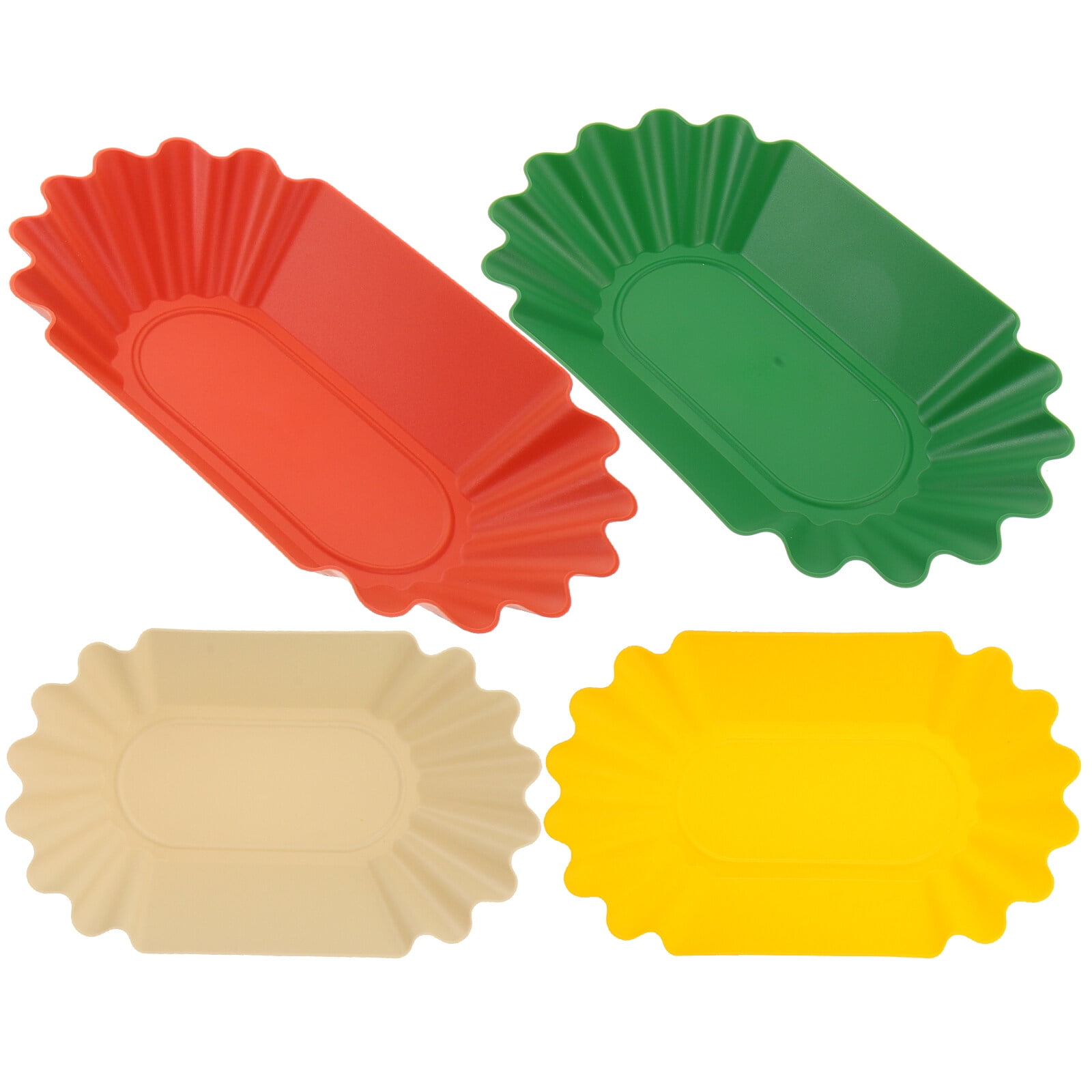 4 Pcs Coffee Green Bean Tray Food Candy Plate Small Plastic Container ...
