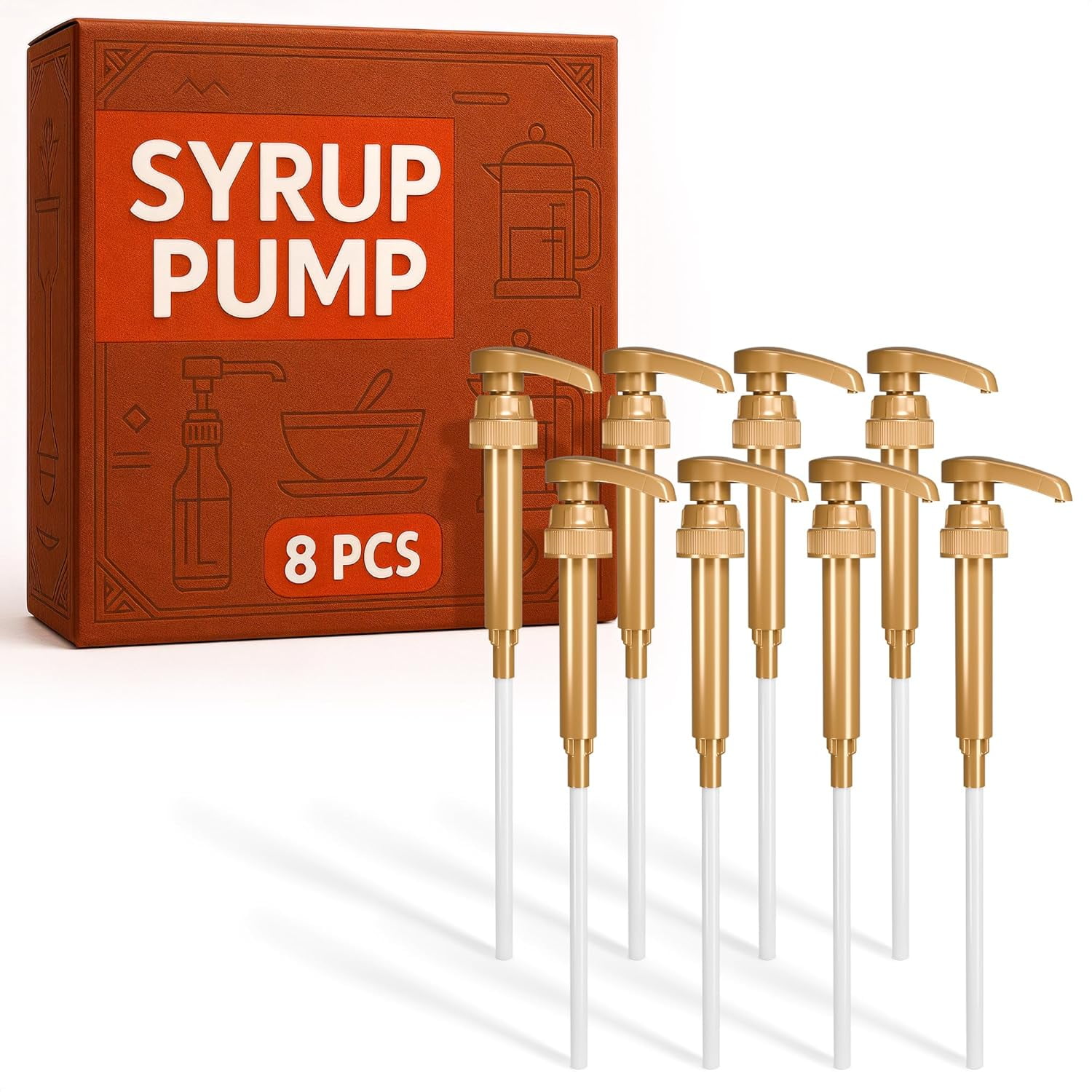 4 Pcs Coffee Syrup Pump Dispenser - Works as Skinny and Torani Syrup ...