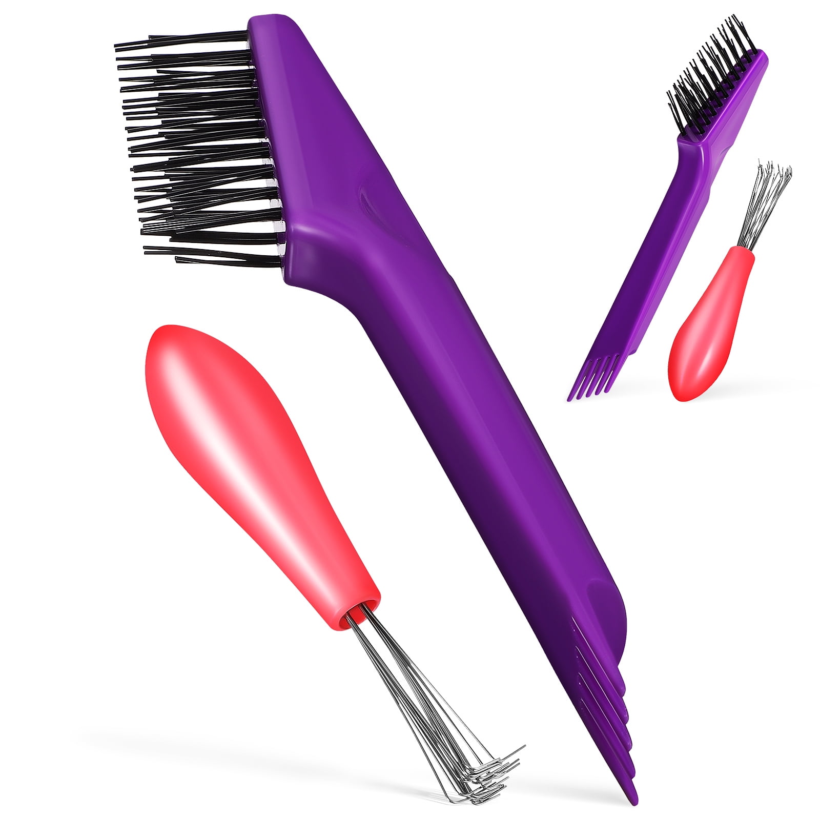 4 Pcs Comb Cleaner Paint Brush Hair Tool Cleaning Hairbrush Abs ...