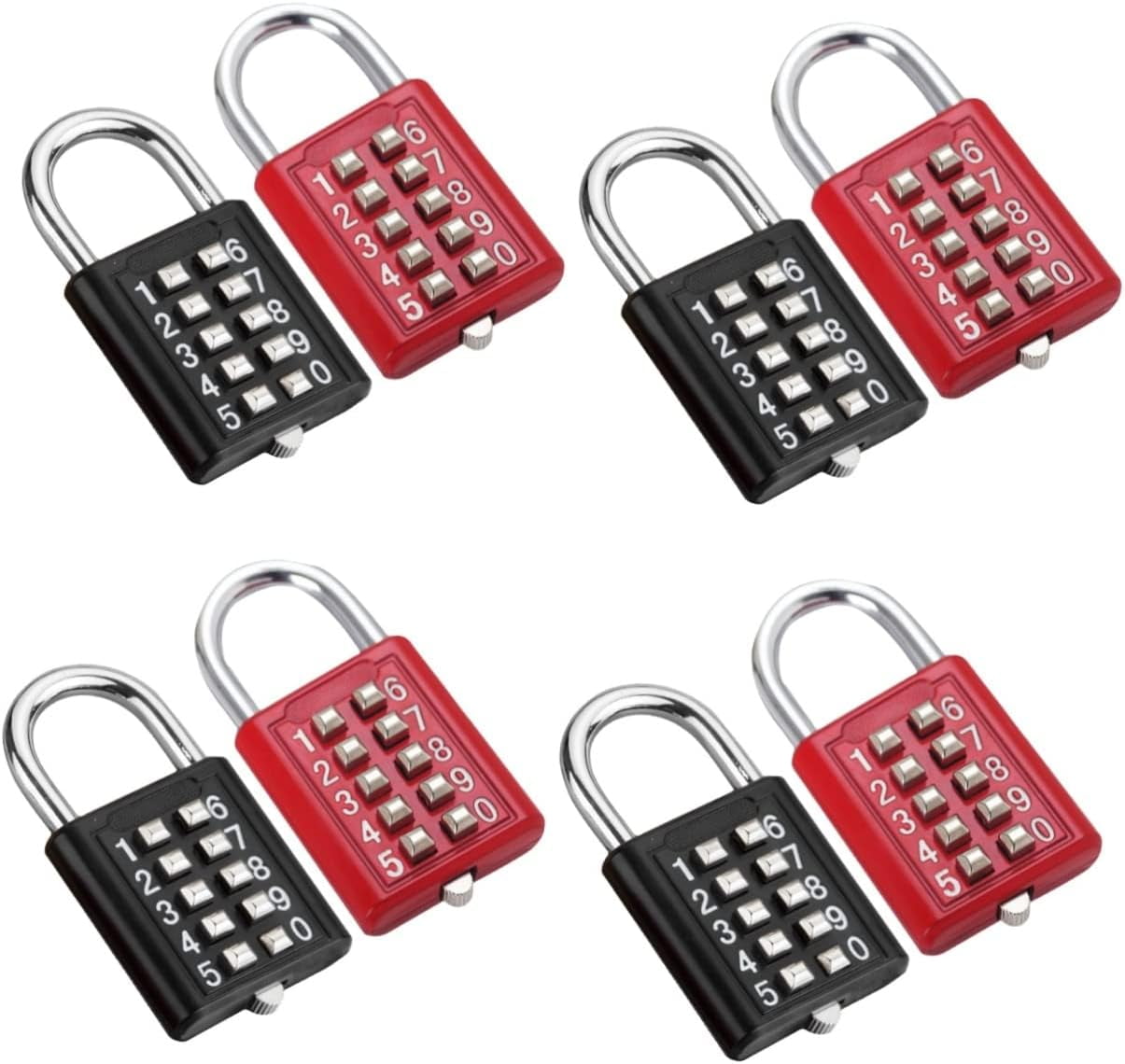4 Pcs Combination Lock for The Blind Travel Tool Box Outdoor Padlock ...