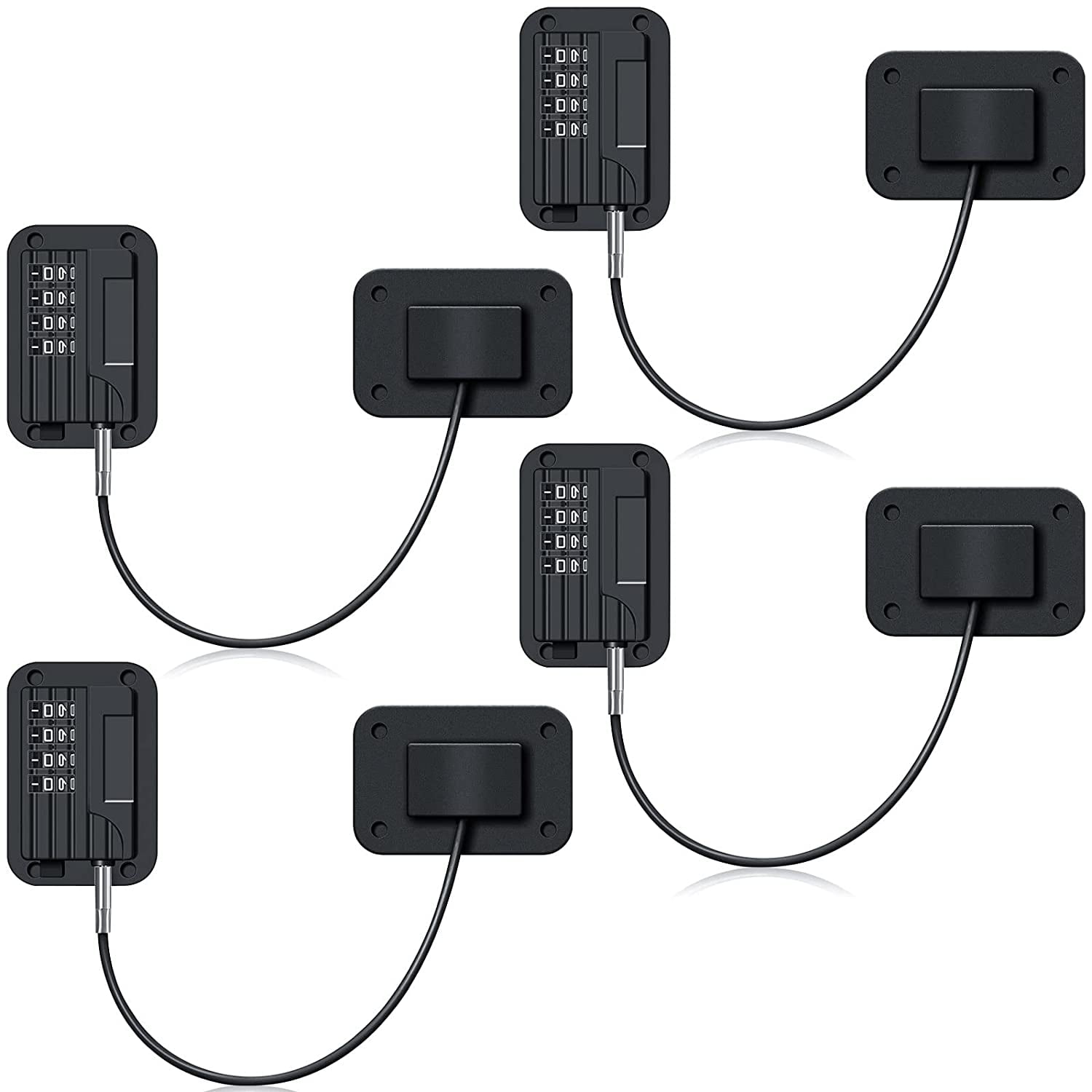 4 Pcs Combination Refrigerator Locks for Adults Kids Child Proof Locks ...