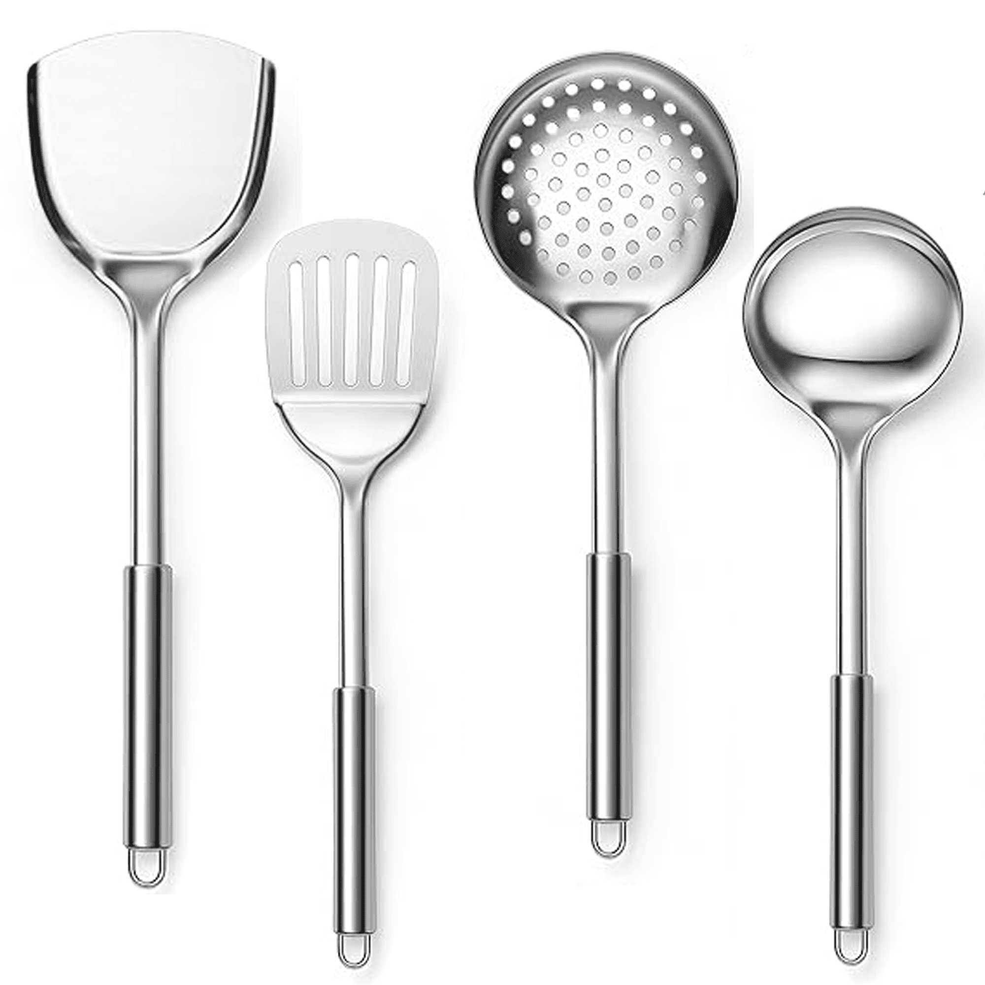 4 Pcs Cooking Utensils Set, Stainless Steel Kitchen Utensils, Include ...