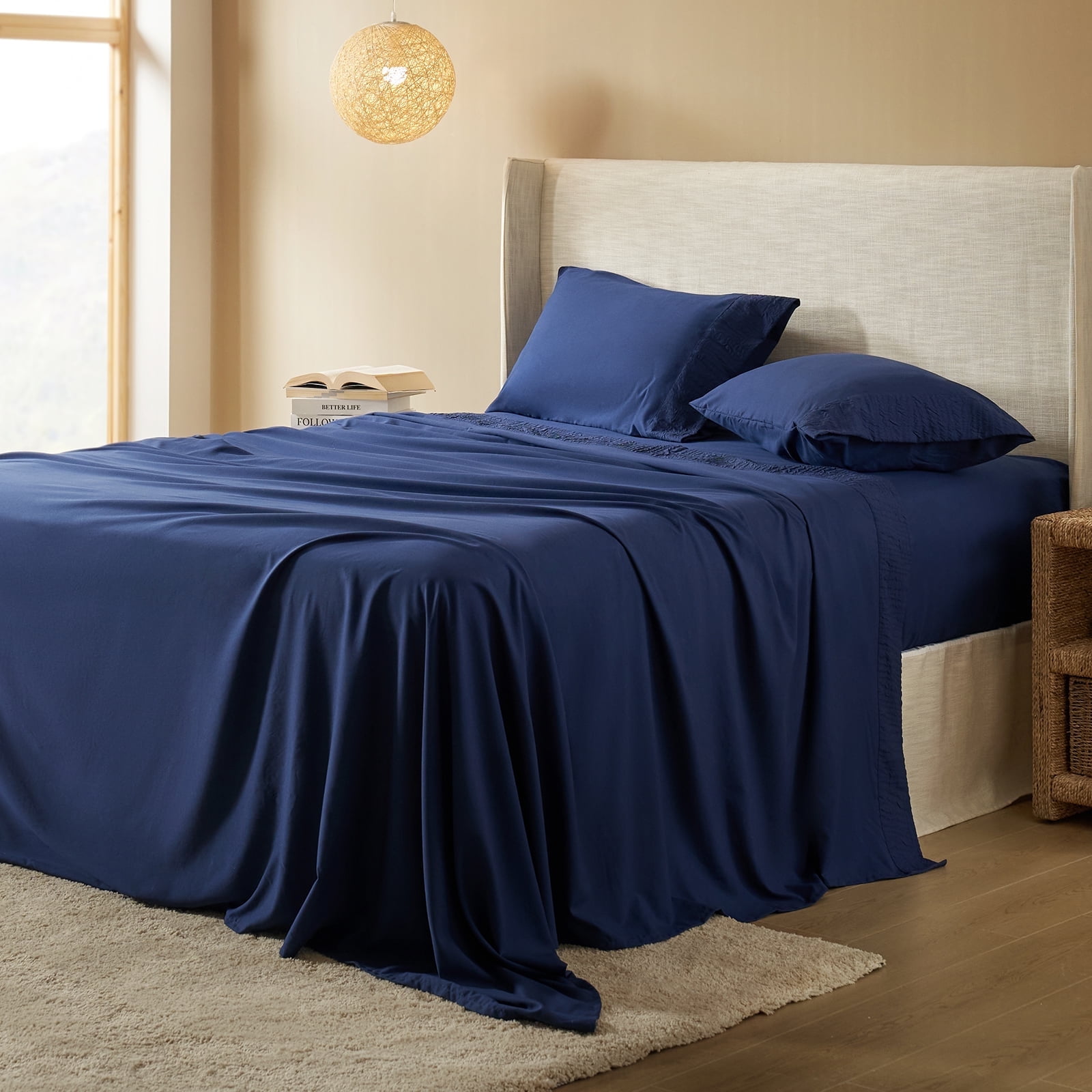 Tina's Home Luxury Queen Bed Sheets Set with 16 Deep Pockets Soft ...