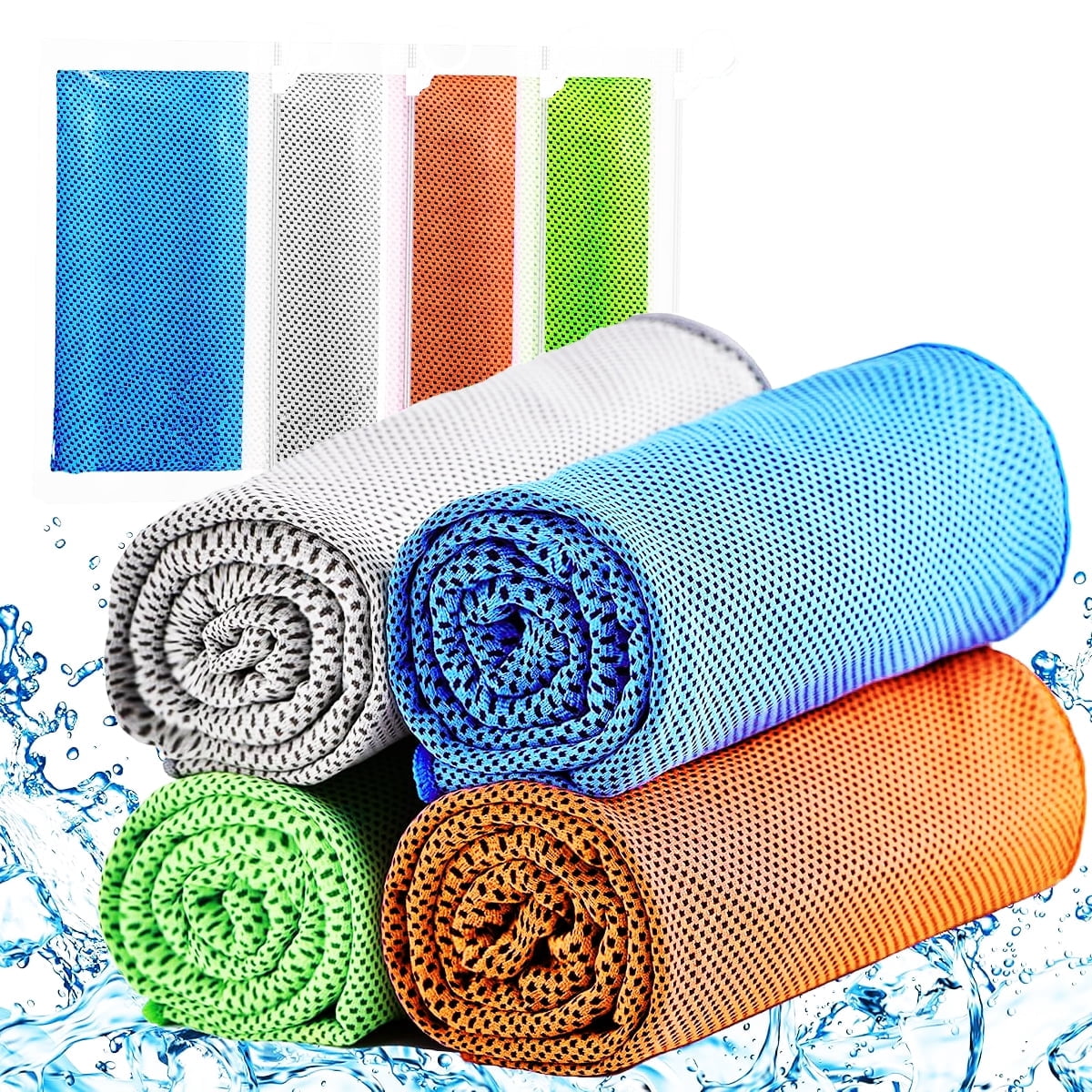 4 Pcs Cooling Towels 40"x12" Cool Sweat Towels,Cooling Towels for Neck ...