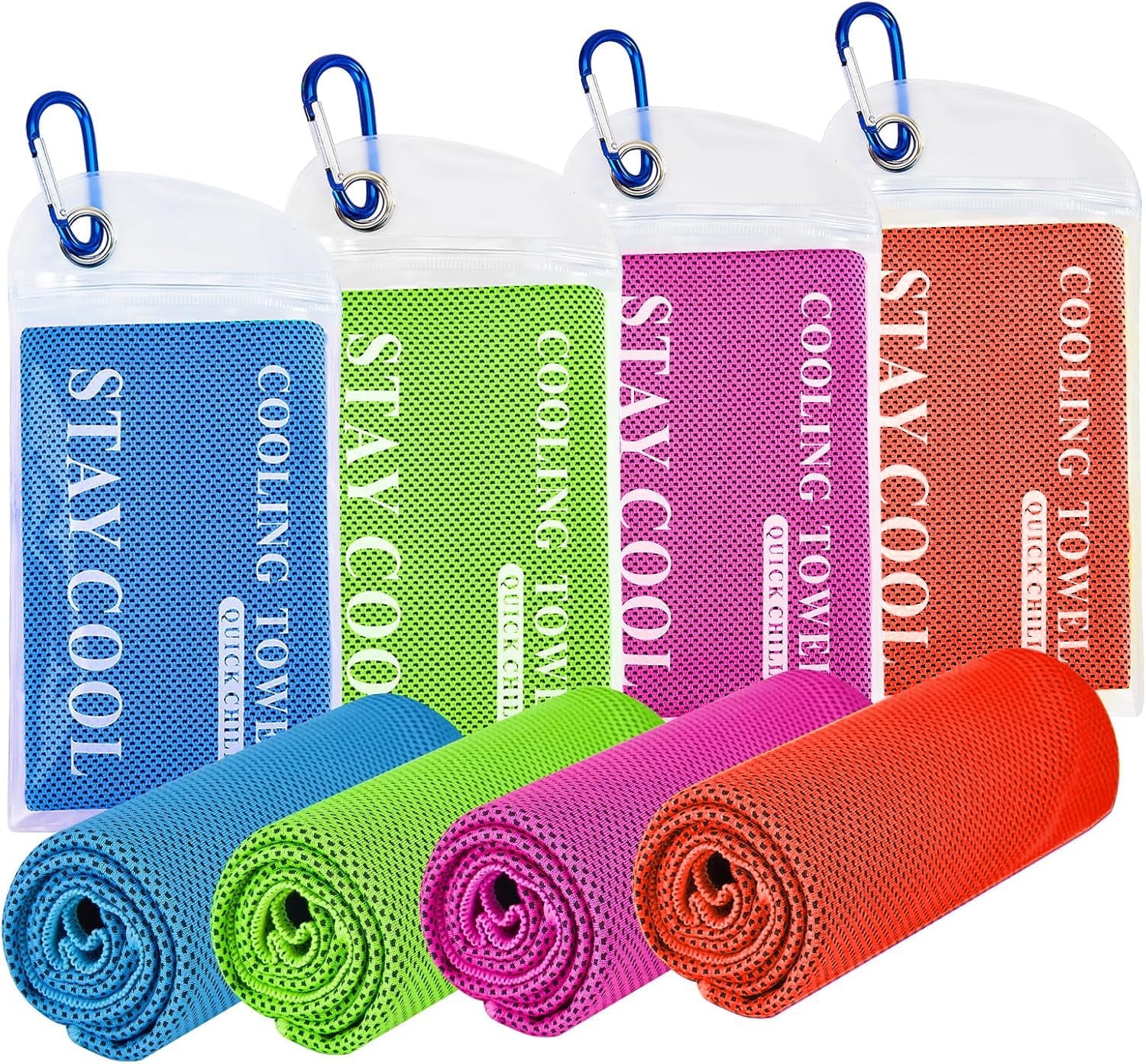 4 Pcs Cooling Towels 40"x12" Cool Sweat Towels,Cooling Towels for Neck ...