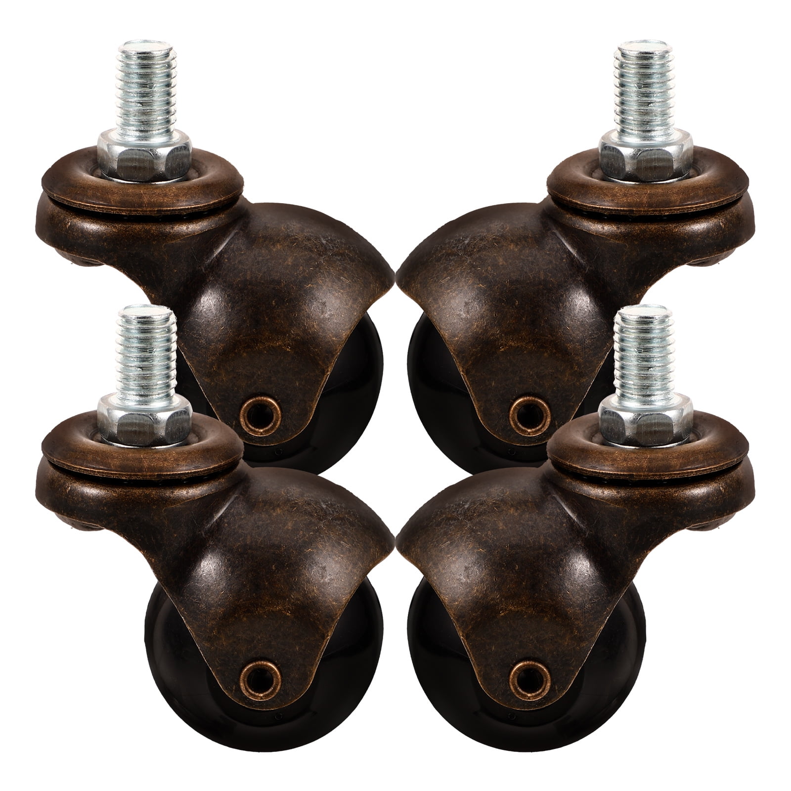 4 Pcs Copper Furniture Caster Wheels Chair Casters Swivel Spherical ...