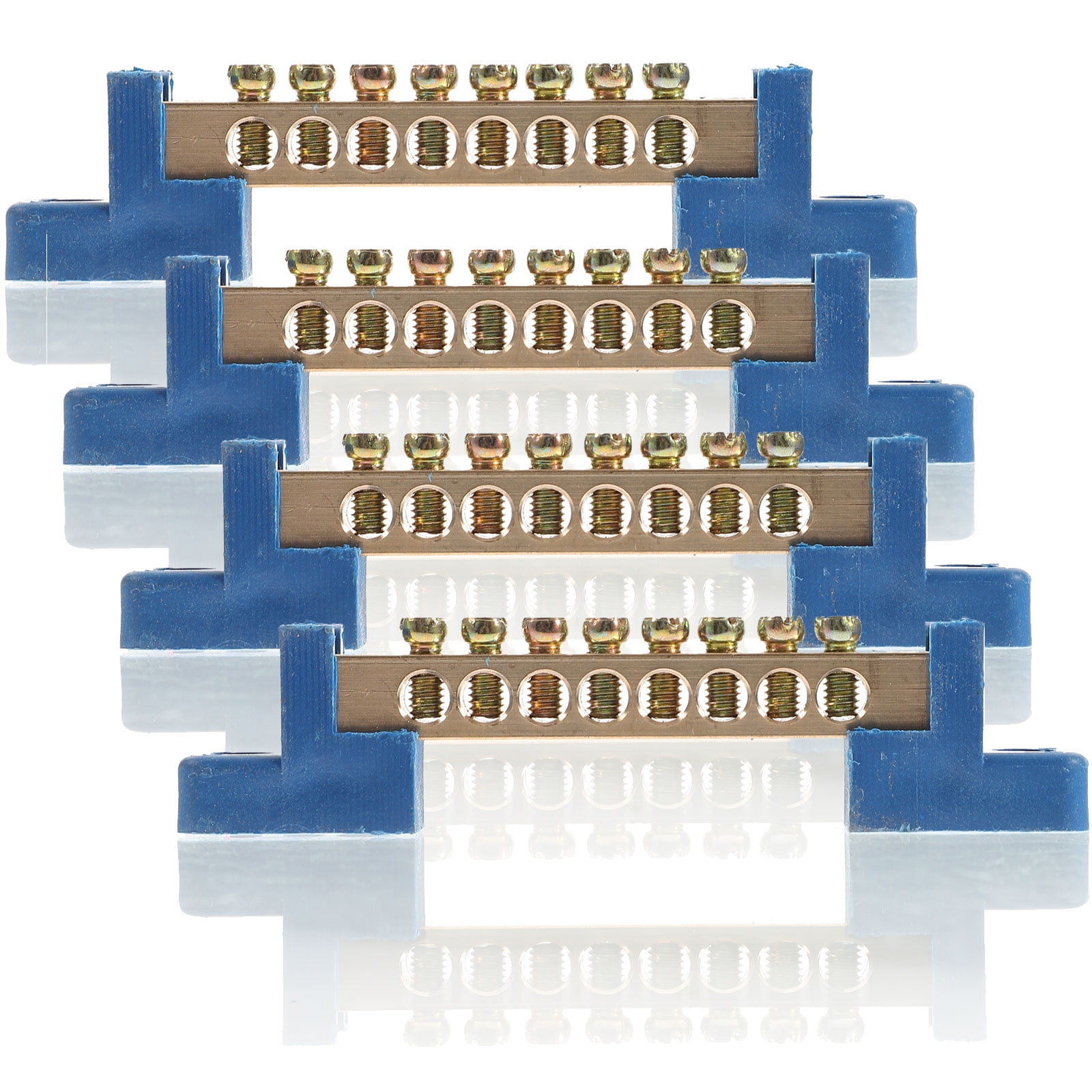 4 Pcs Copper Terminal Block Connector Bar Battery Bus Batteries Car ...