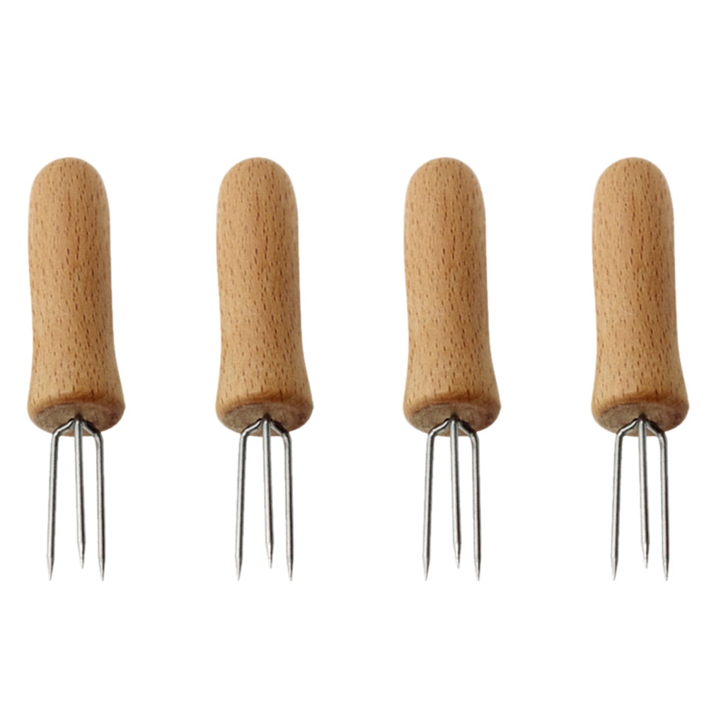 4 Pcs Corn Fork Corn Grilling Fork Fruit Picks Barbecue Kabob Skewers ...