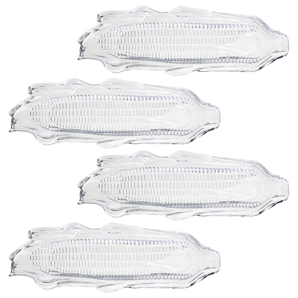 Jert 4 Pcs Corn on The Cob Plates Corn Tray Corn Holders Corn Shaped ...