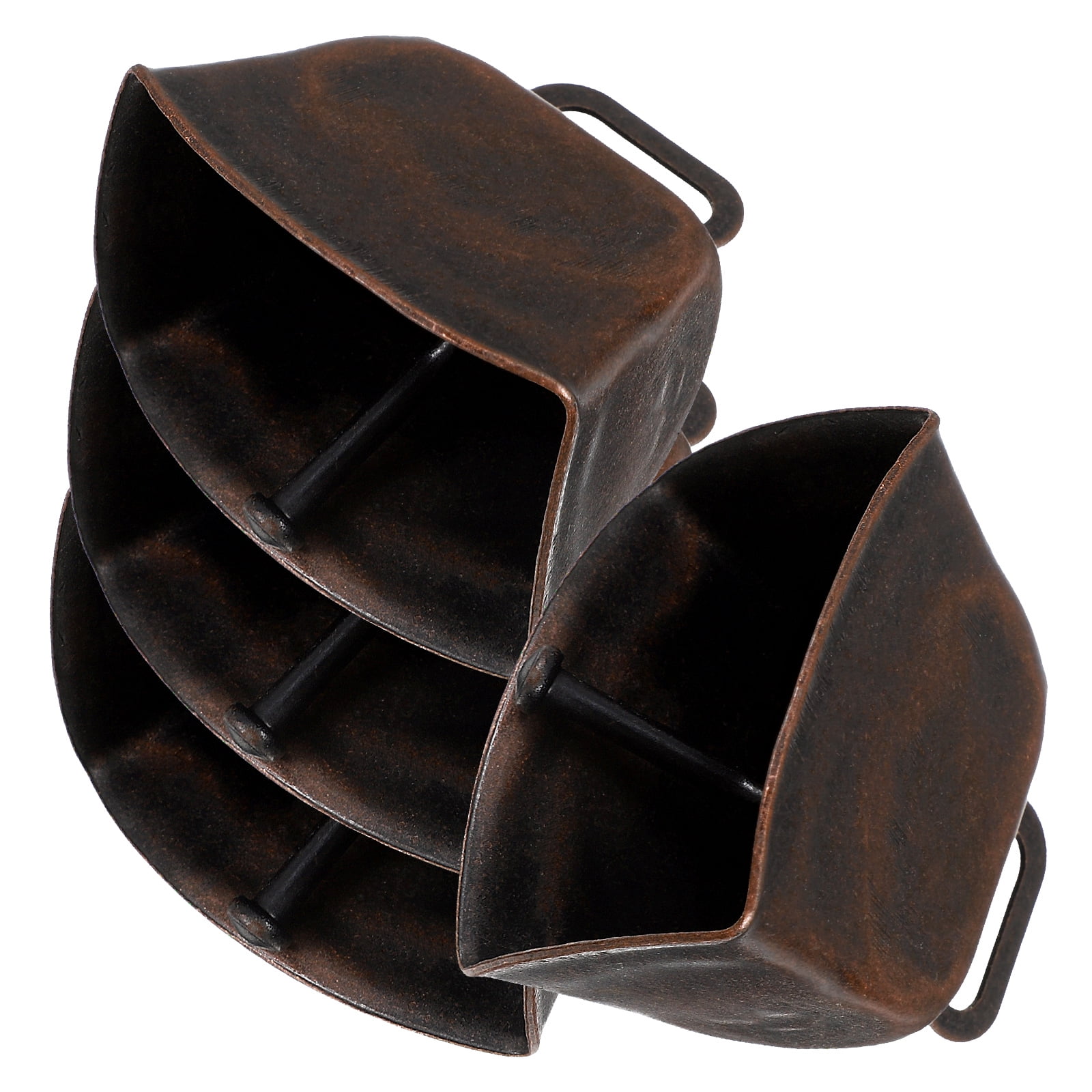 4 Pcs Cow Bell Bell-shaped Cowbell Manual Retro Bronze Bells Coffee ...