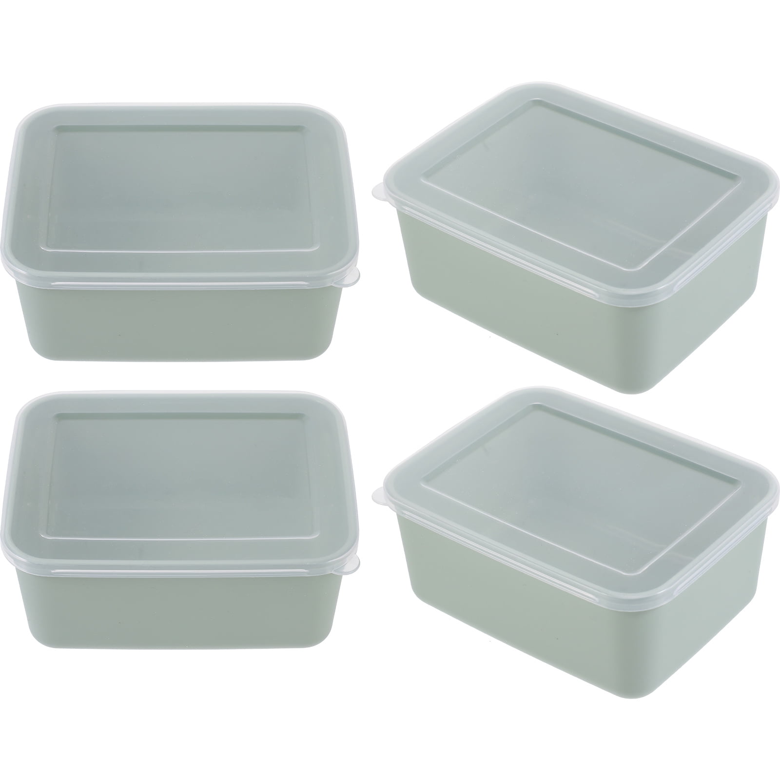 4 Pcs Crisper Refrigerator Boxes Tray Kitchen Organization Storage ...