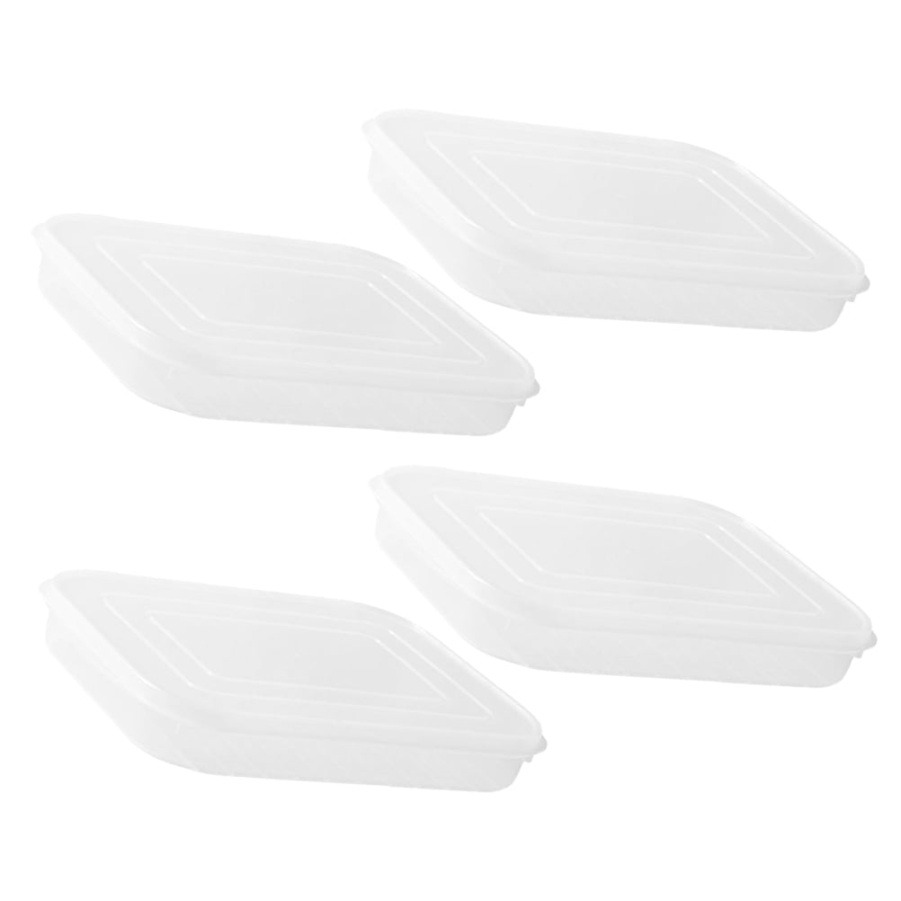 4 Pcs Crisper Refrigerator Freezer Storage Boxes Bacon Keeper Bacon ...
