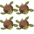 4 Pcs Crochet Tortoise Coasters for Drinks, Funny Handmade Woven ...