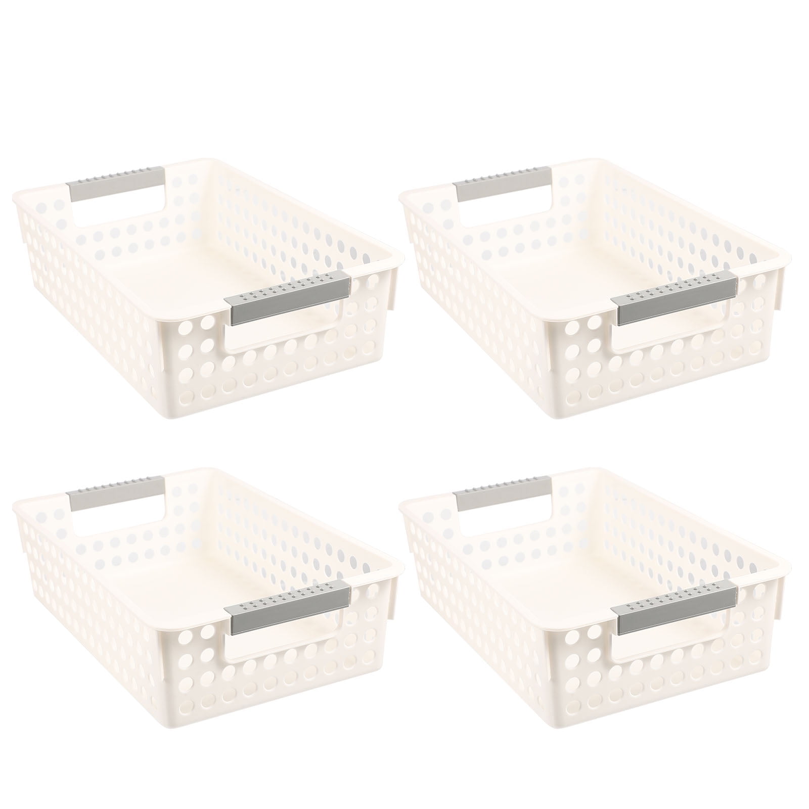 4 Pcs Cubbies Plastic Storage Box Baskets Organizer Household Office ...