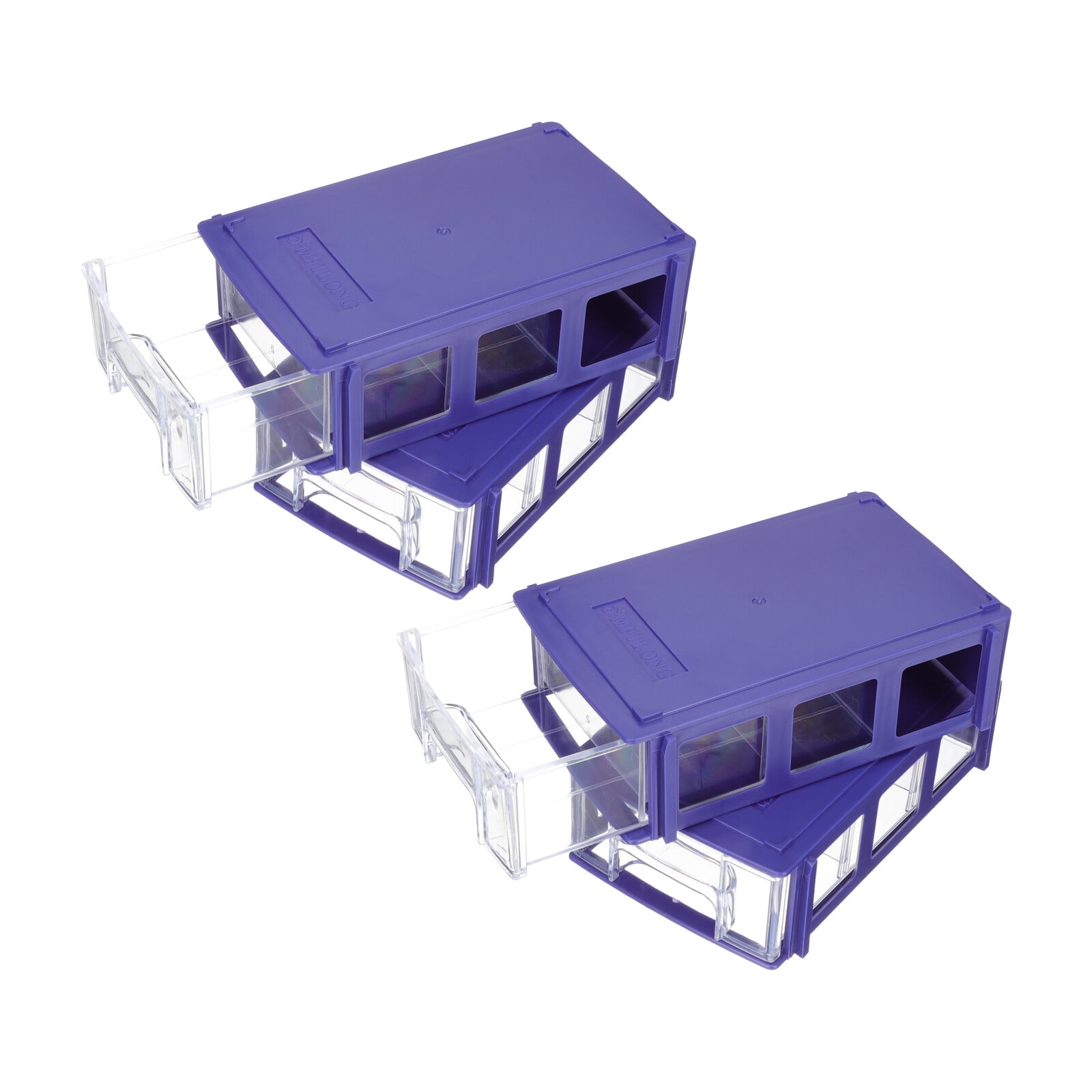 Blue Plastic Component Boxes with Dividers for Home Use and Organized ...