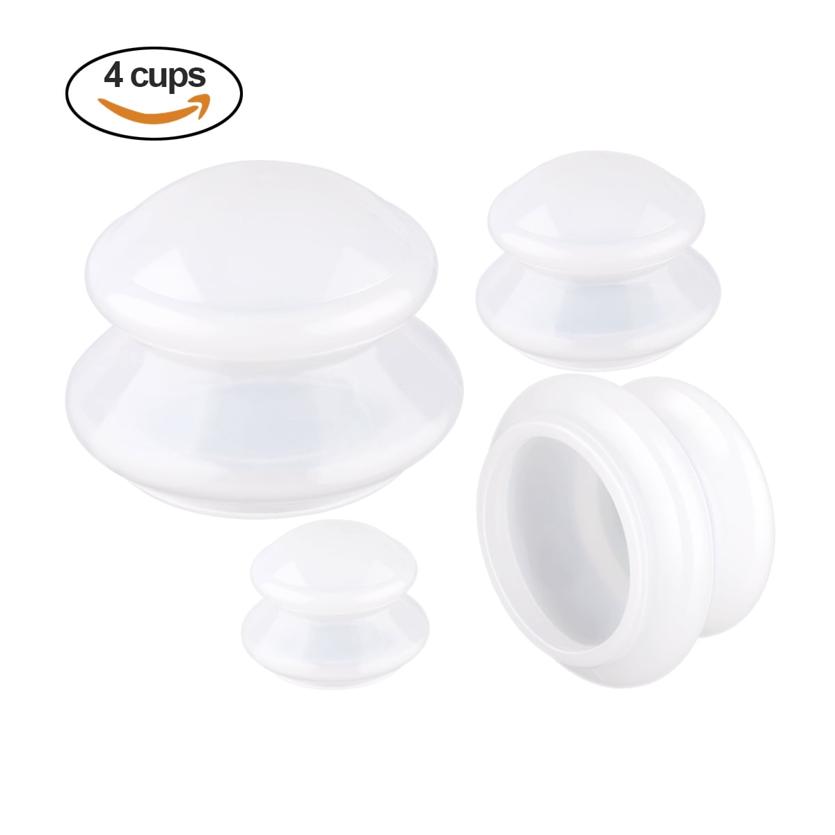 Walmart 4 Pcs Silicone Cupping Massage Therapy Cups Set, Home Back ...