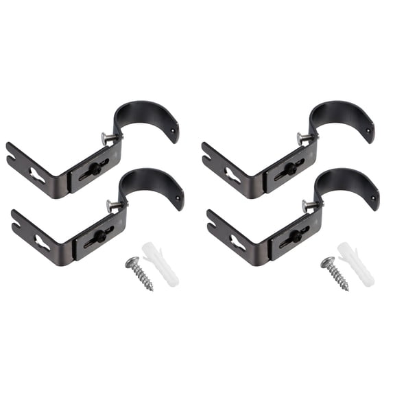 4 Pcs Curtain Rod Bracket Blind Support Supplies Pole Ends Drapery ...