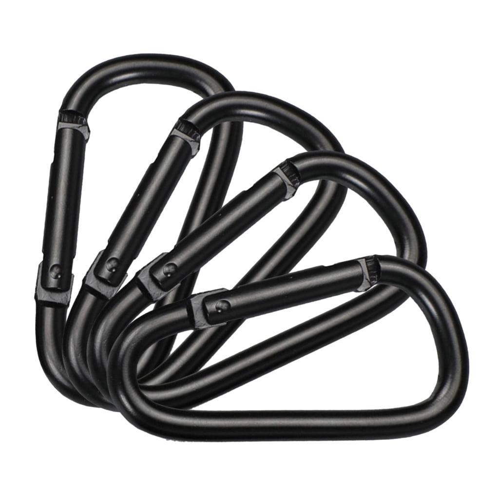 4 Pcs D Rings Clip Hook Spring Snap Clip Hooks Climbing Carabiner ...