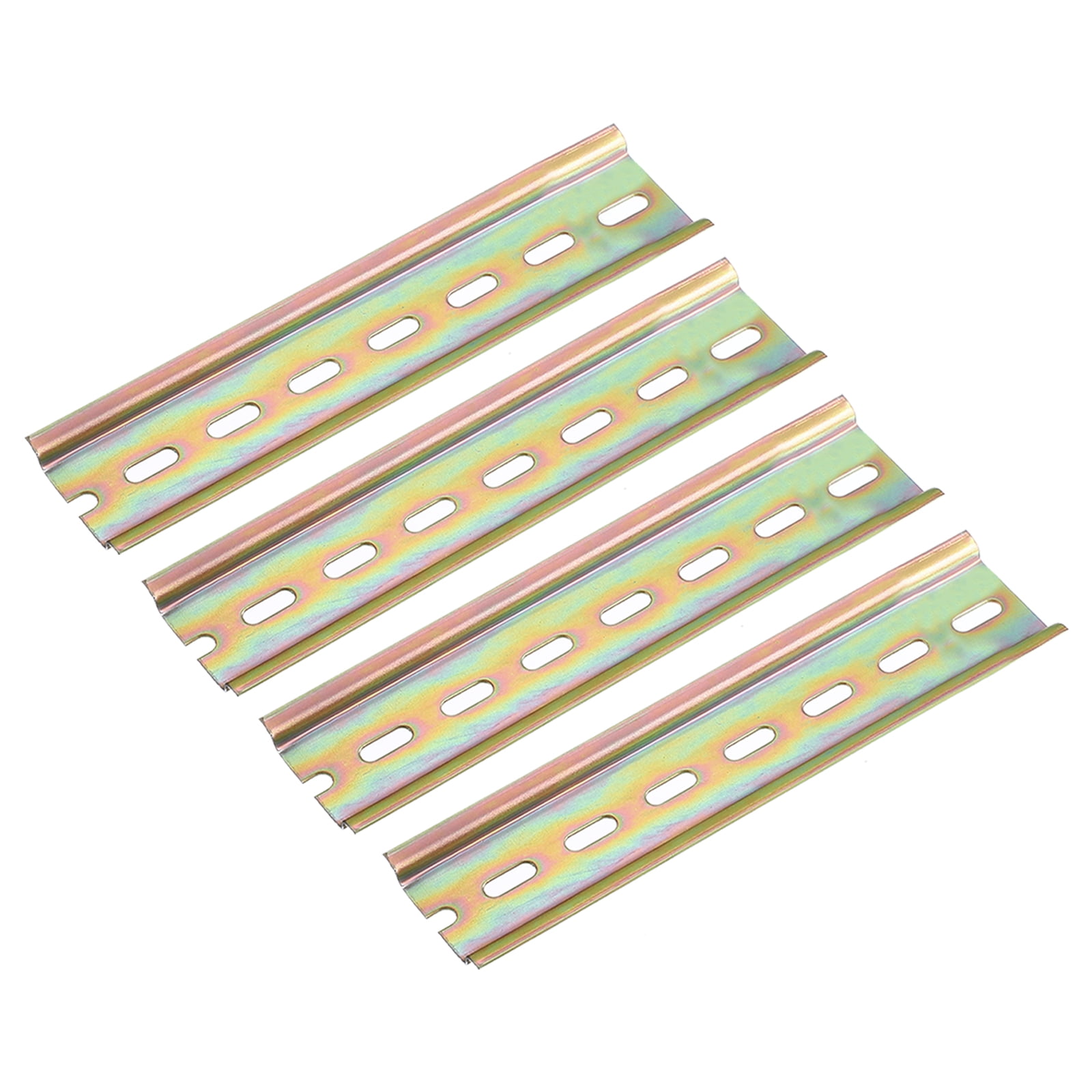 4 Pcs DIN Rail Slotted Iron Mounting Guide 5"(130mm) x 35mm x 6.5mm ...