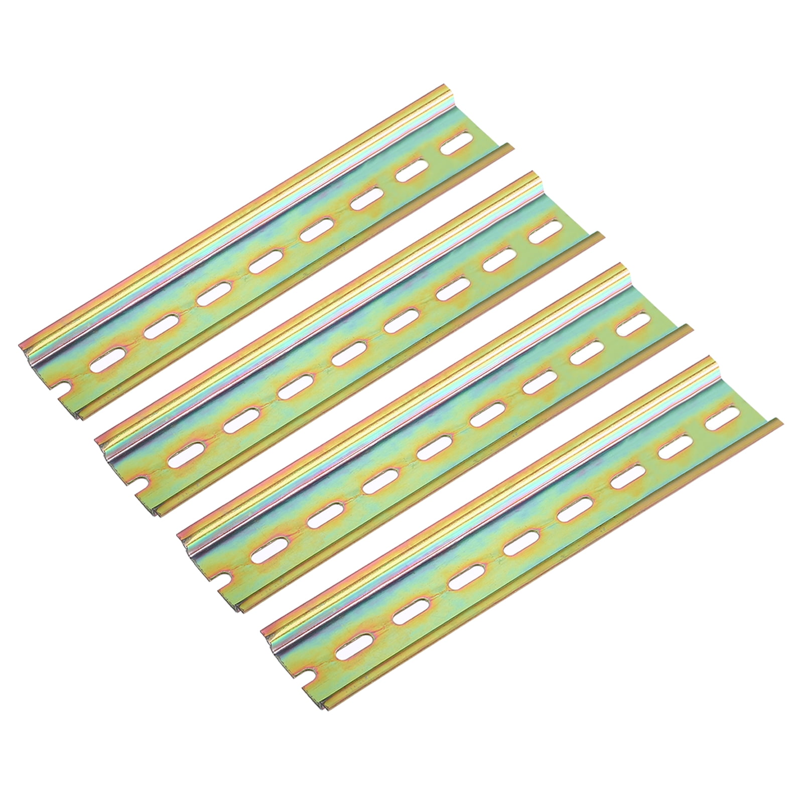 4 Pcs DIN Rail Slotted Iron Mounting Guide 6"(150mm) x 35mm x 7.5mm ...