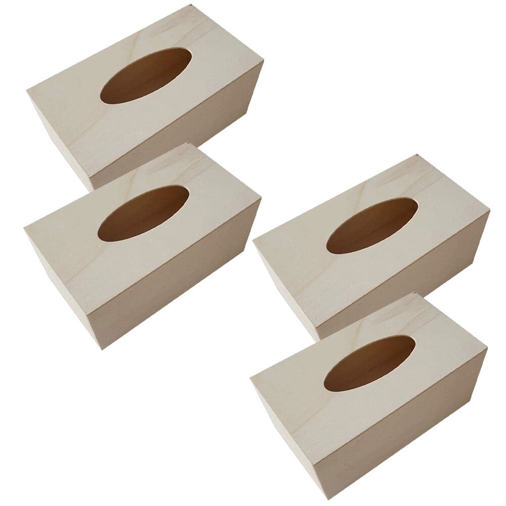 4 Pcs DIY Tissue Box Paper Towels Tissue Holder Blank Napkin Holder ...