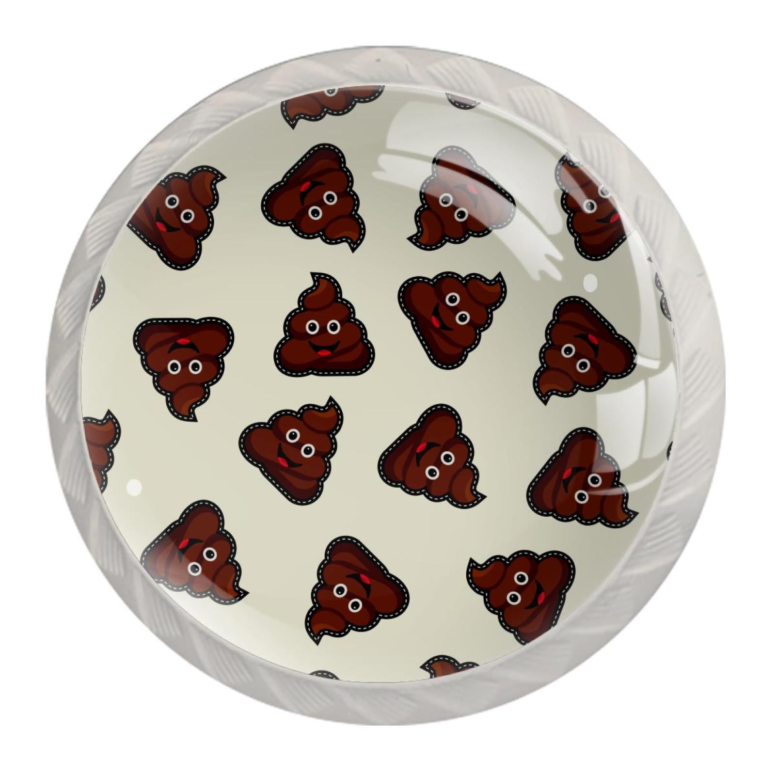 4 Pcs Dark Brown Poop Knobs for Kitchen Cabinet Cupboard Dresser ...