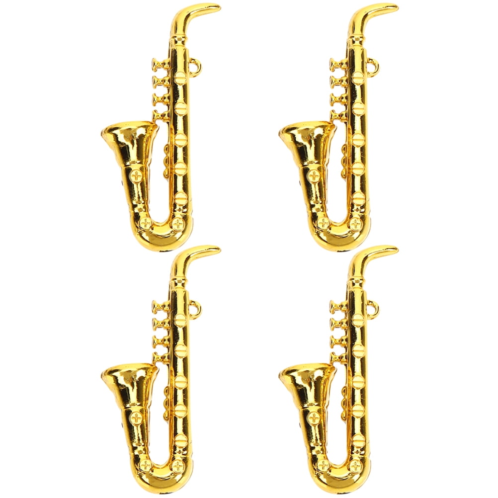 4 Pcs Decor Miniature Sax Models Miniature Wind Instrument Mini ...